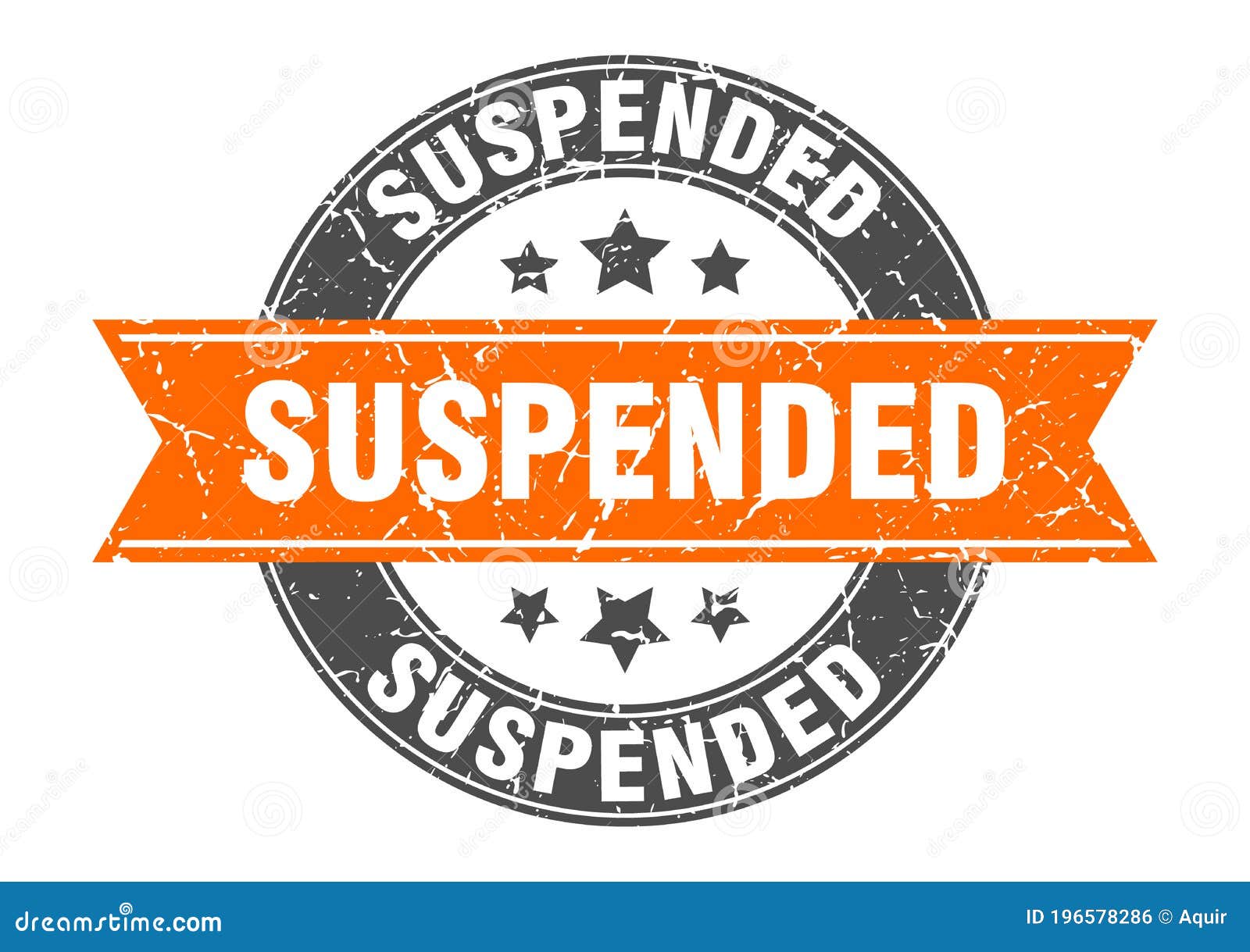 Suspended Round Stamp with Ribbon. Label Sign Stock Vector ...