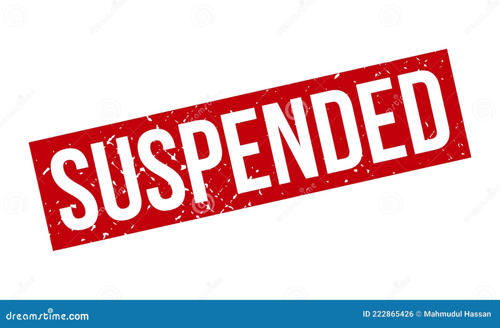 Suspended Rubber Stamp. Red Suspended Rubber Grunge Stamp Seal Vector ...