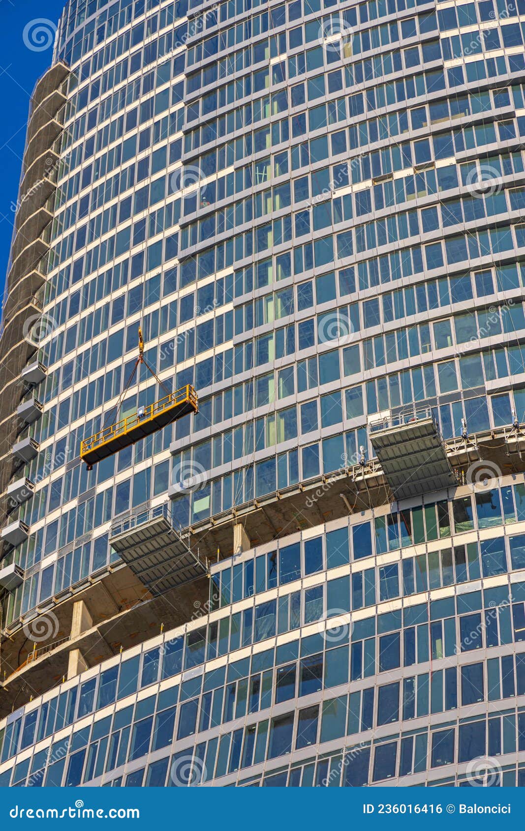 Suspended Scaffolding Platform Stock Photo - Image of 2021, industry ...