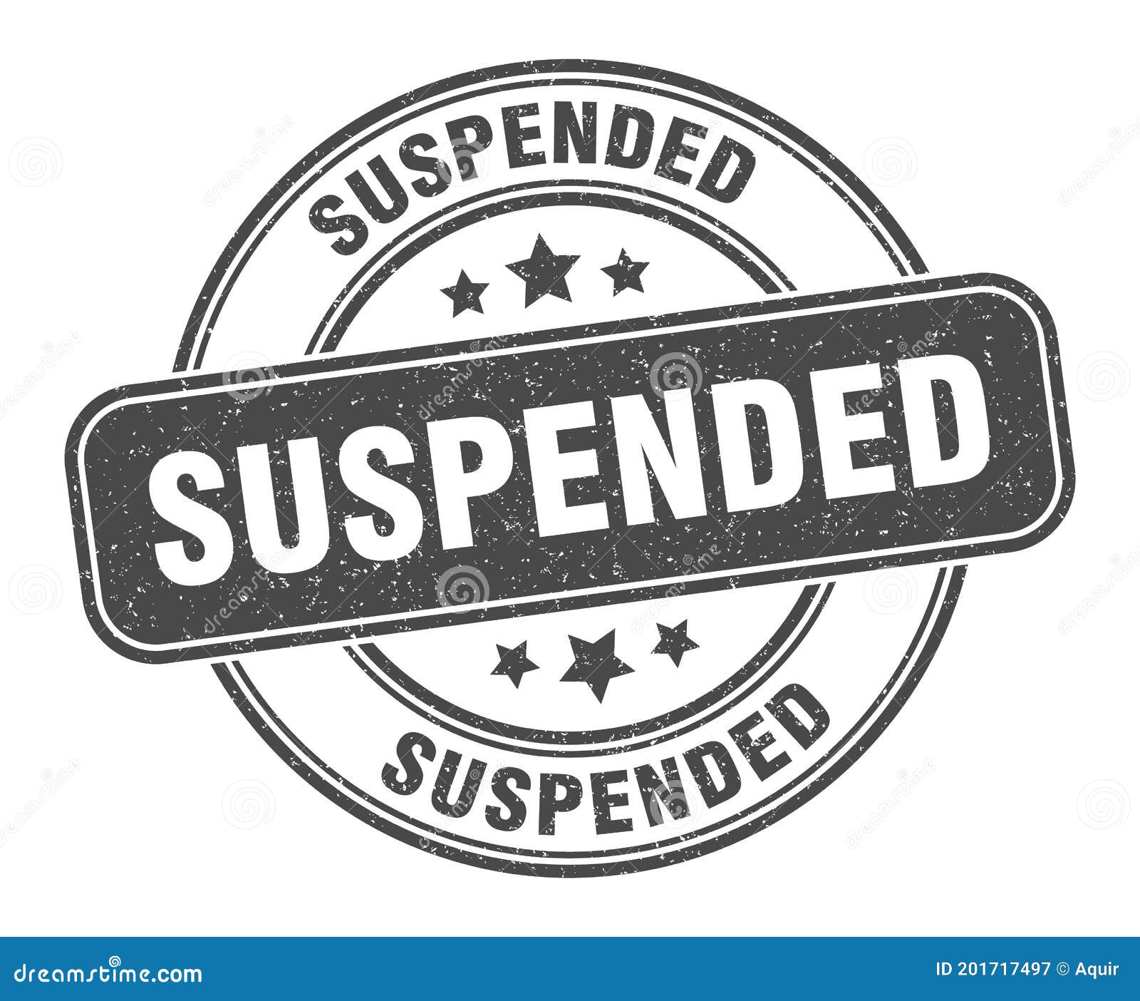 Suspended Stamp. Suspended Label. Round Grunge Sign Stock Vector ...