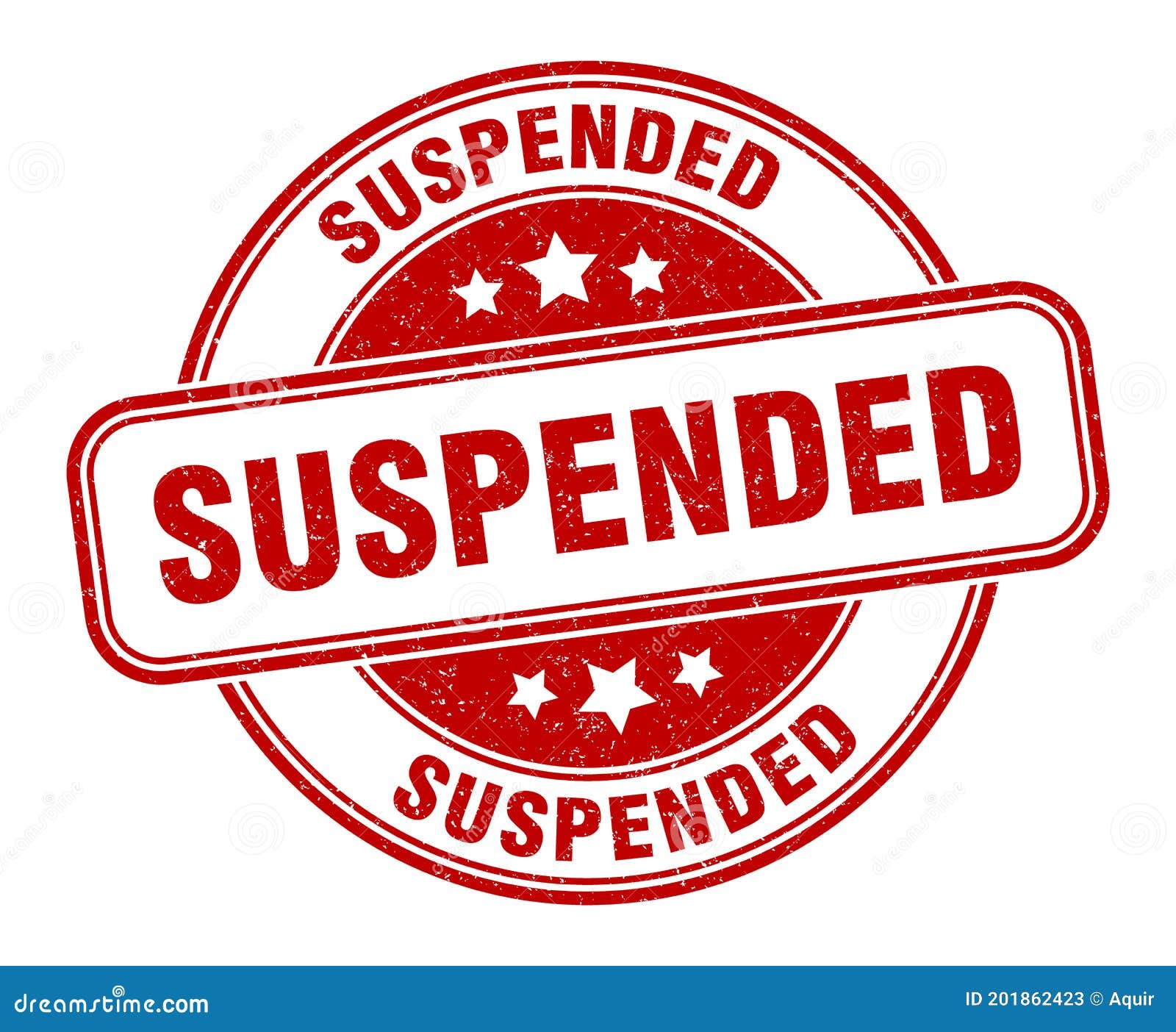 Suspended Stamp. Suspended Label. Round Grunge Sign Stock Vector ...