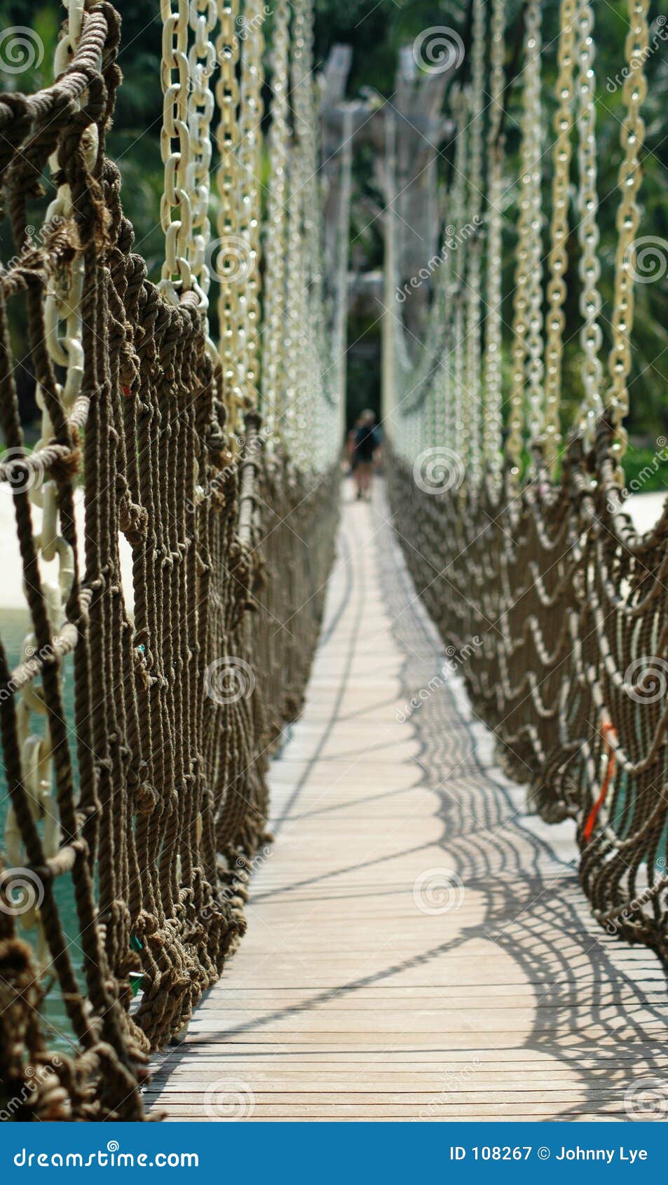 Suspension Bridge stock image. Image of ropes, abstract - 108267