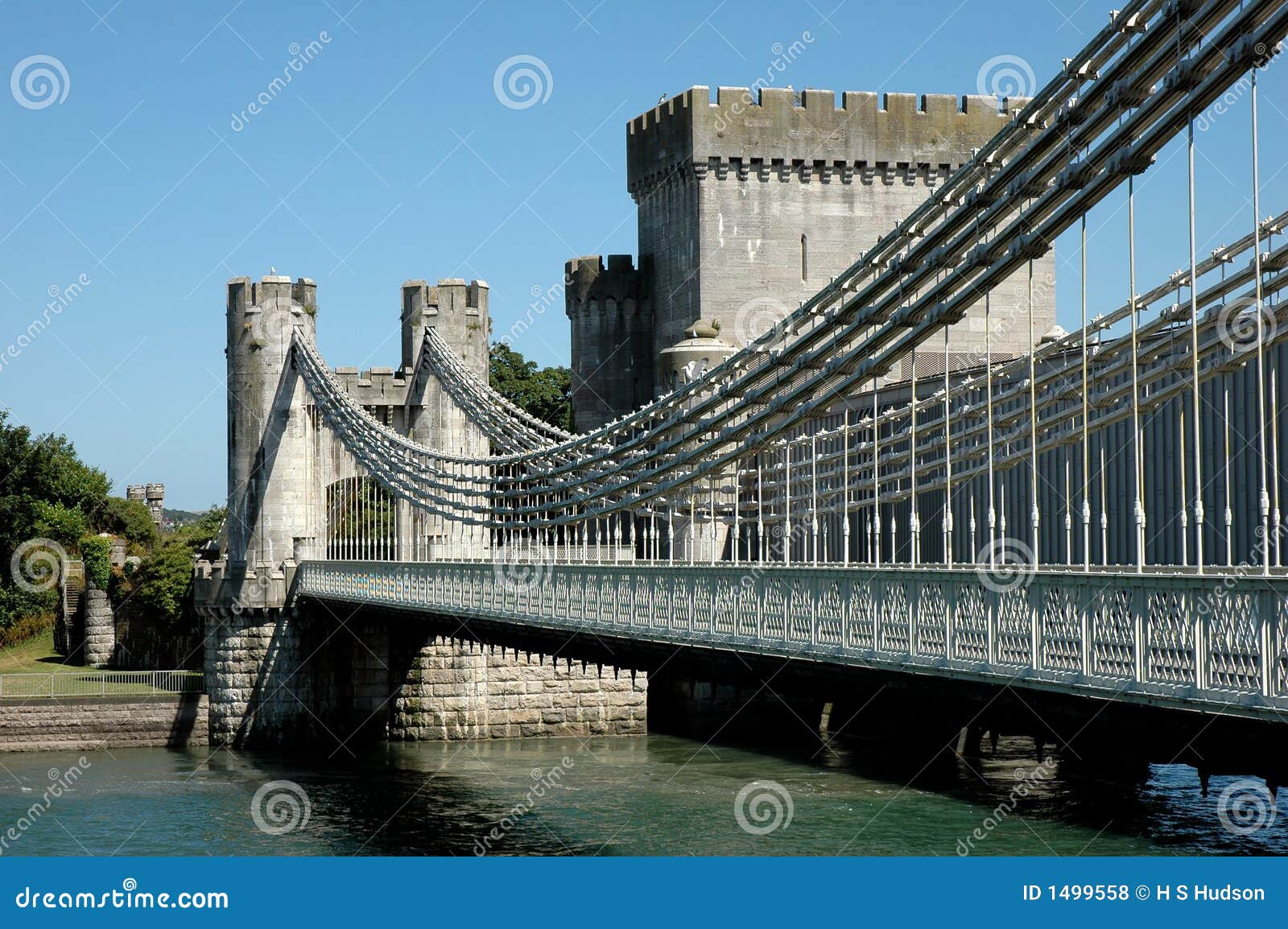 Suspension Bridge stock photo. Image of suspension, welsh - 1499558
