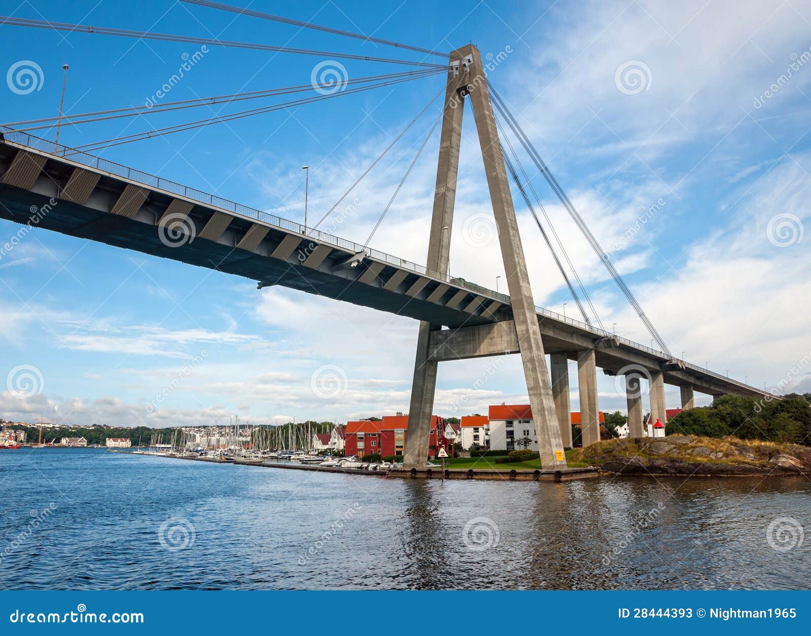 Suspension bridge stock image. Image of pylon, road, structure - 28444393