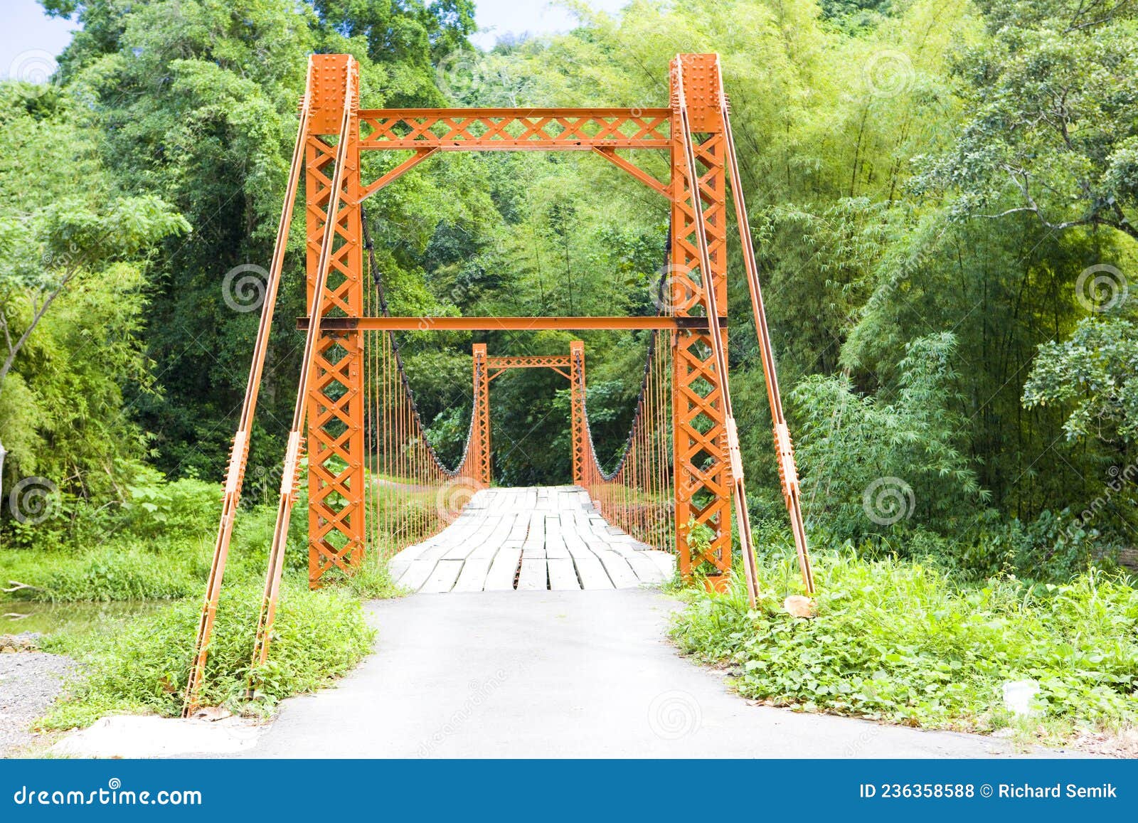 Suspension Bridge, Blanchisseuse, Trinidad Stock Photo - Image of ...