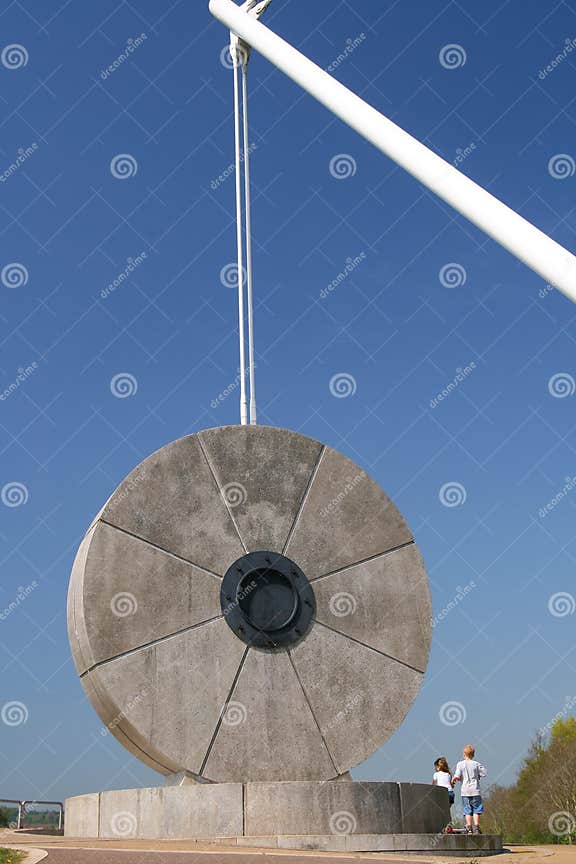 Suspension Bridge Counterweigh Stock Image - Image of exeter, england ...