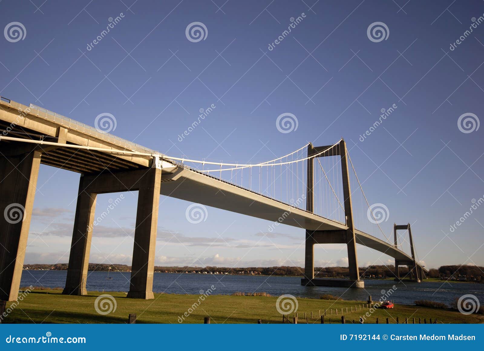 Suspension Bridge in Denmark Stock Photo - Image of bridge, nature: 7192144