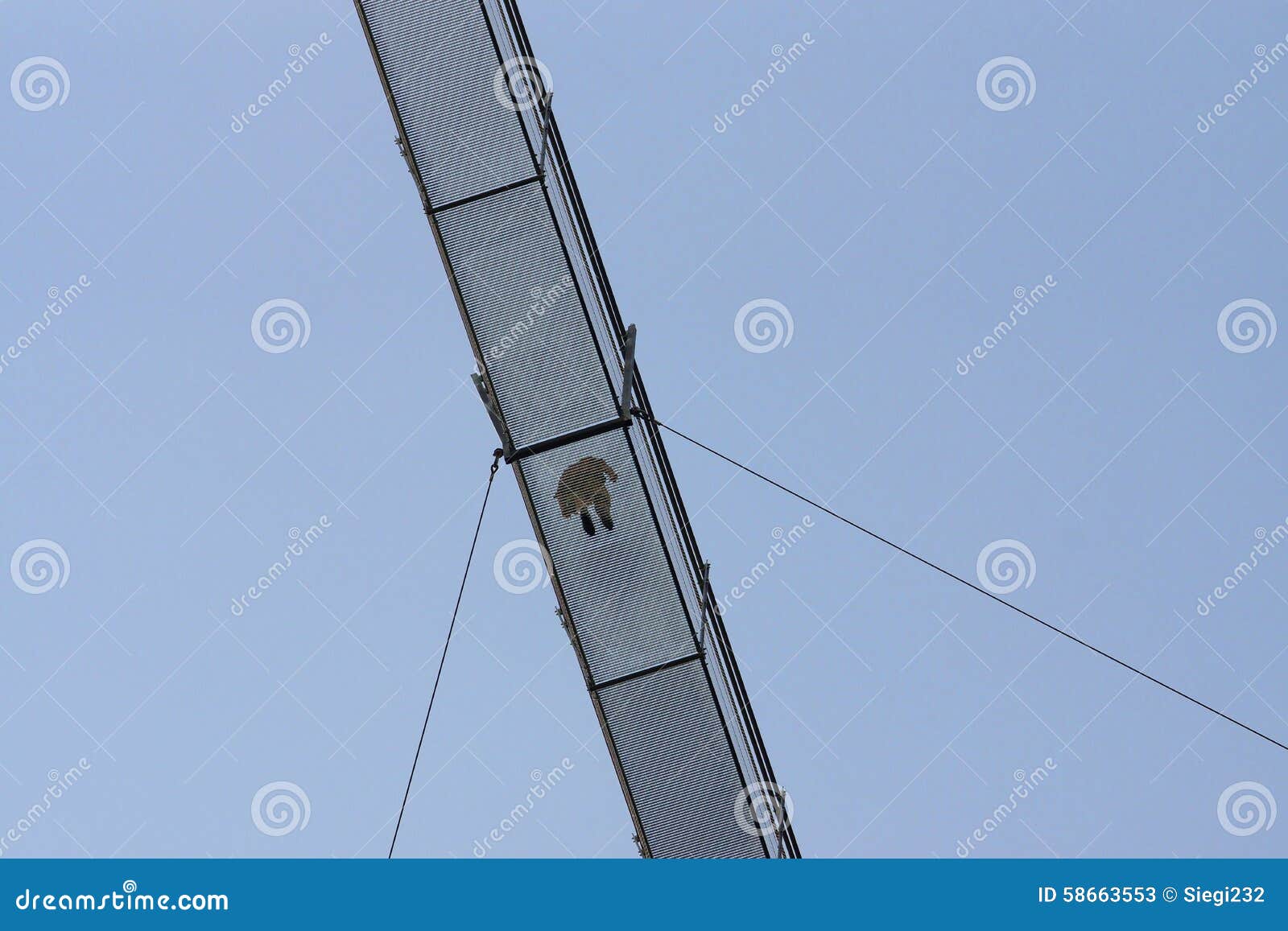 Suspension Bridge Highline 179 Stock Image - Image of pipe, alpine ...