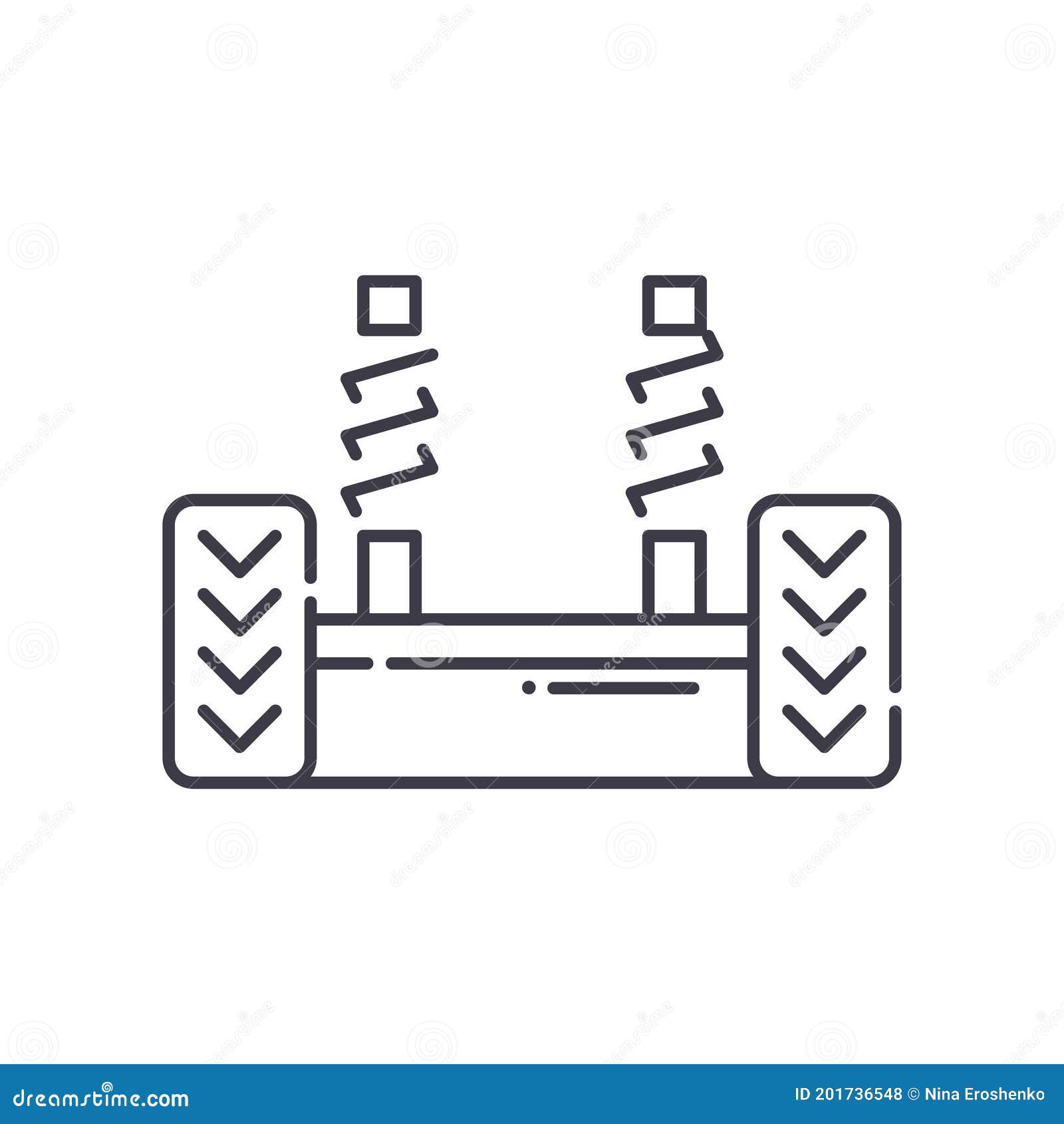 Suspension Concept Icon, Linear Isolated Illustration, Thin Line Vector ...