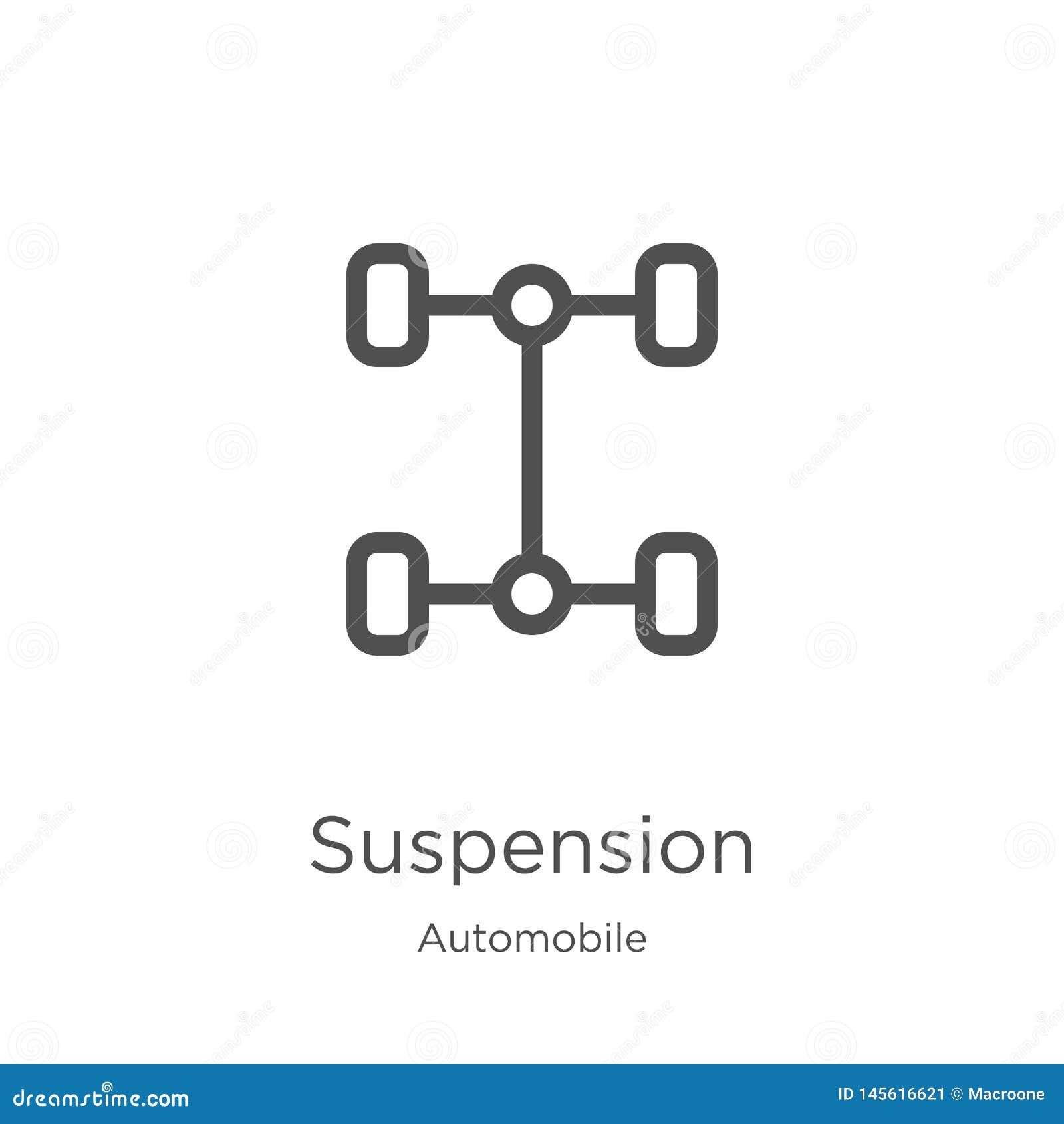 Suspension Icon Vector from Automobile Collection. Thin Line Suspension ...