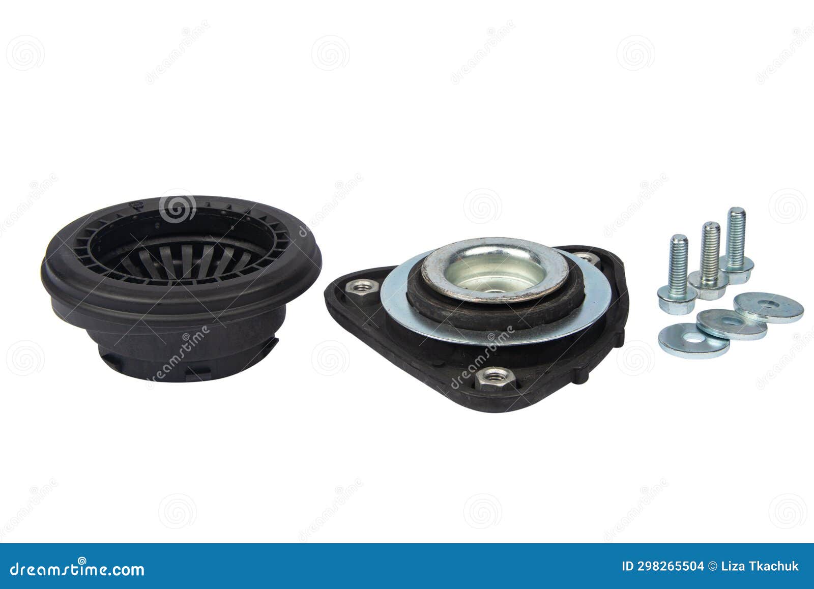 Suspension Strut Support Bearing Isolated on White Stock Photo - Image ...