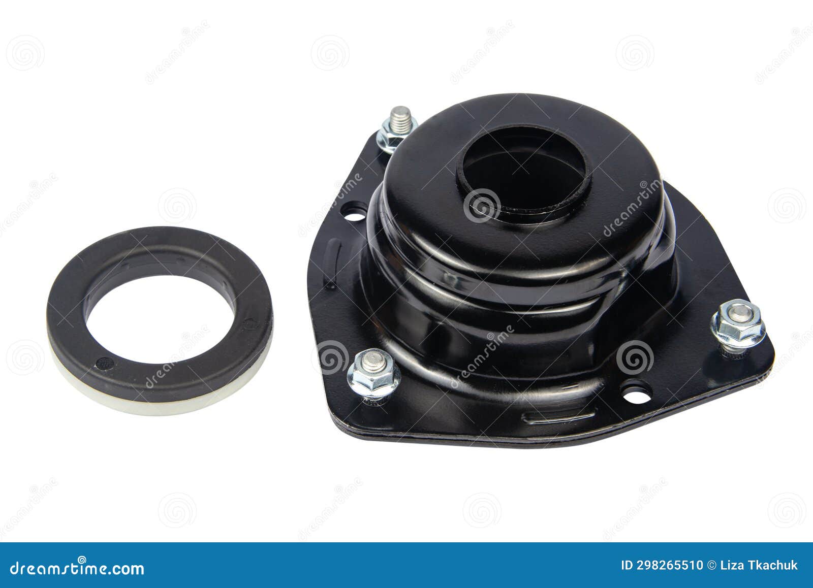 Suspension Strut Support Bearing Isolated on White Stock Photo - Image ...