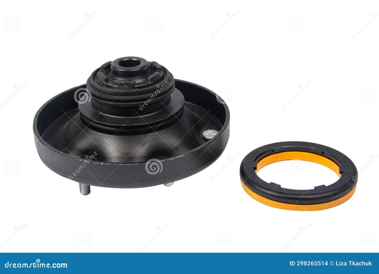 Suspension Strut Support Bearing Isolated on White Stock Photo - Image ...