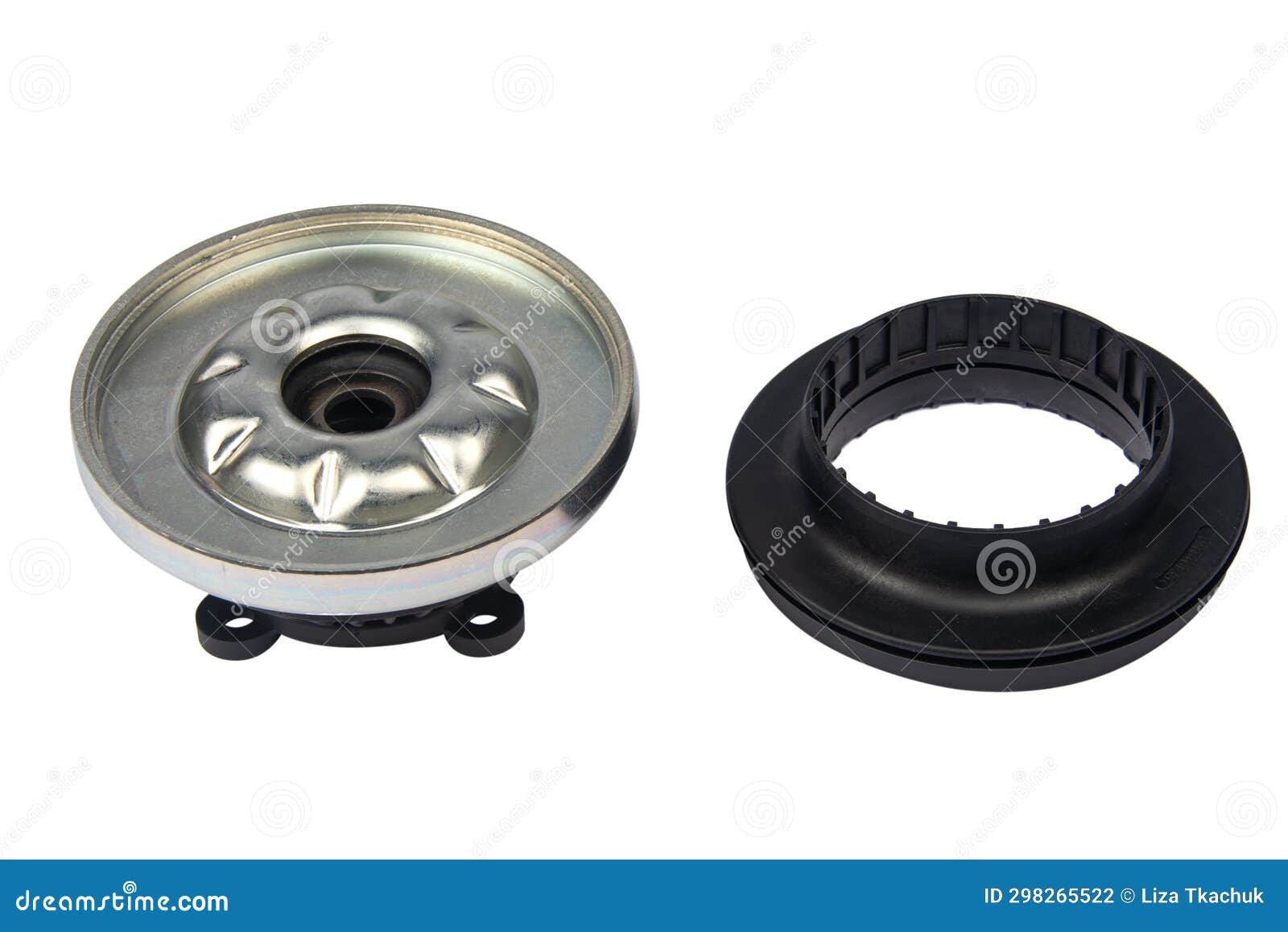 Suspension Strut Support Bearing Isolated on White Stock Photo - Image ...