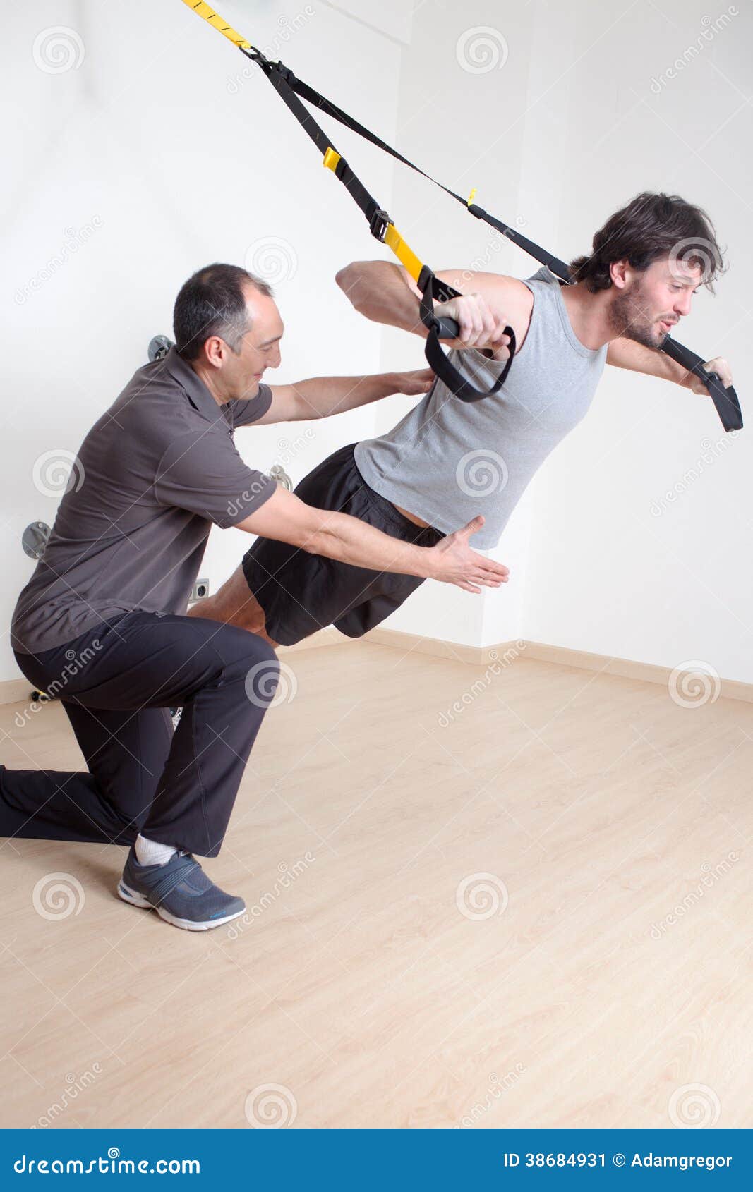 Suspension training stock image. Image of fitness, male - 38684931