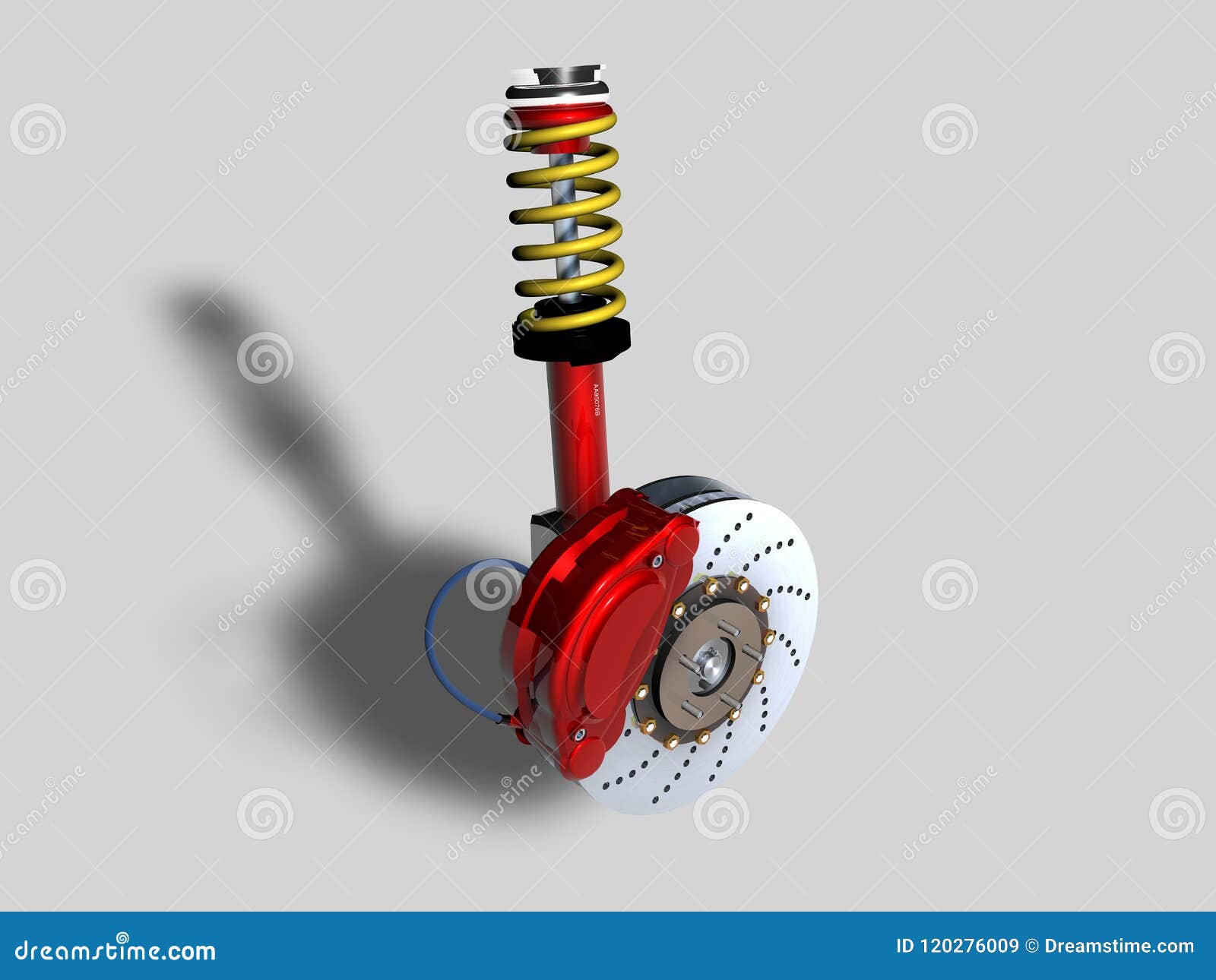 Shock Absorber and Disc Braking System Stock Illustration ...