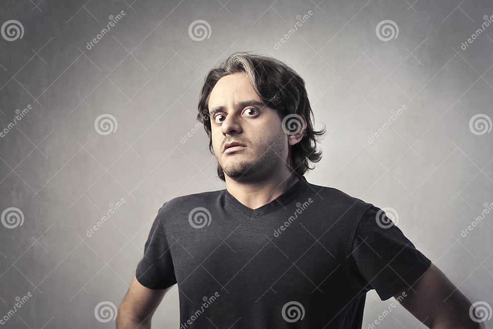 Suspicion stock photo. Image of feeling, afraid, beard - 22243618