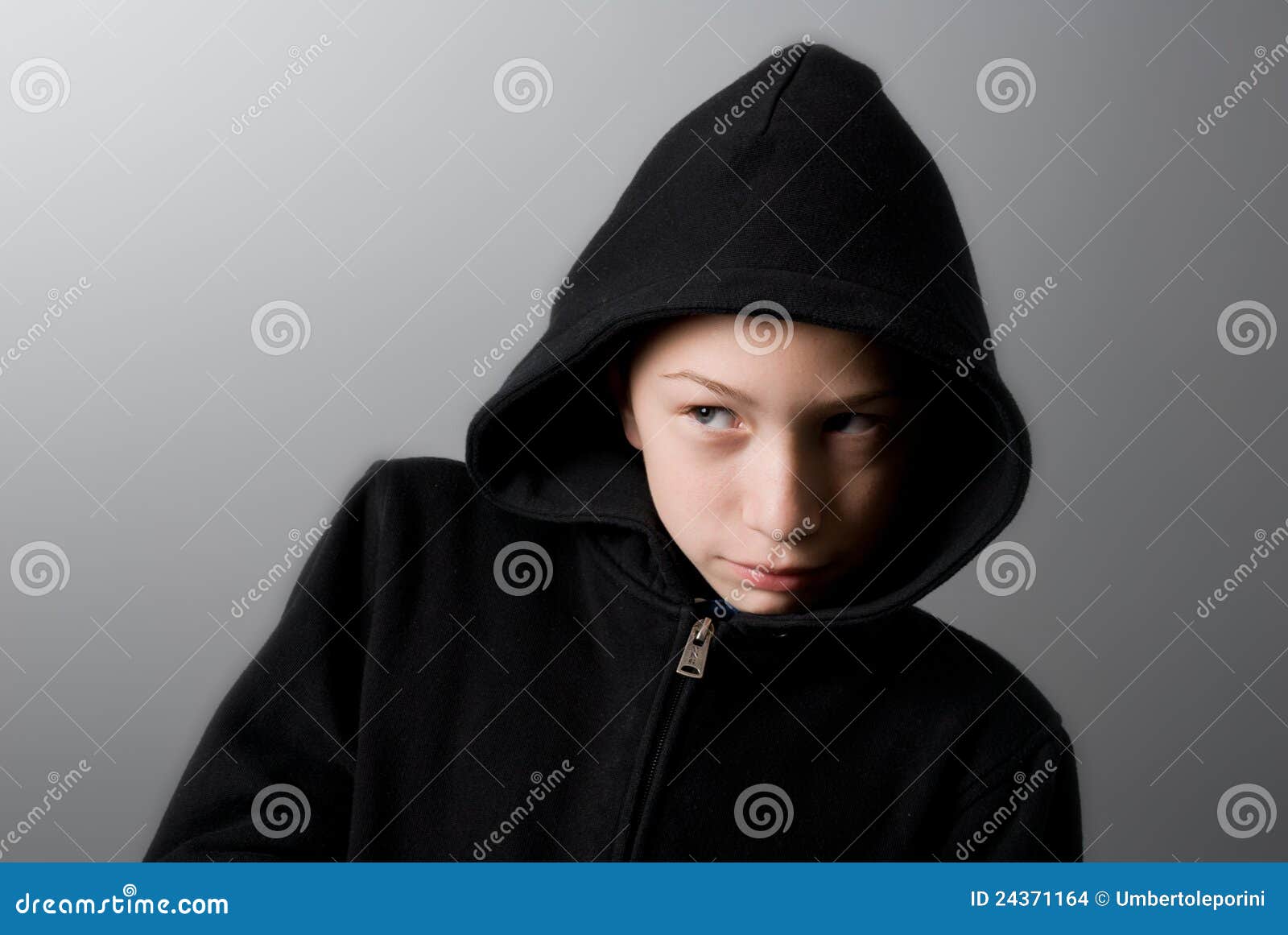 Suspicion stock photo. Image of serious, black, hooded - 24371164