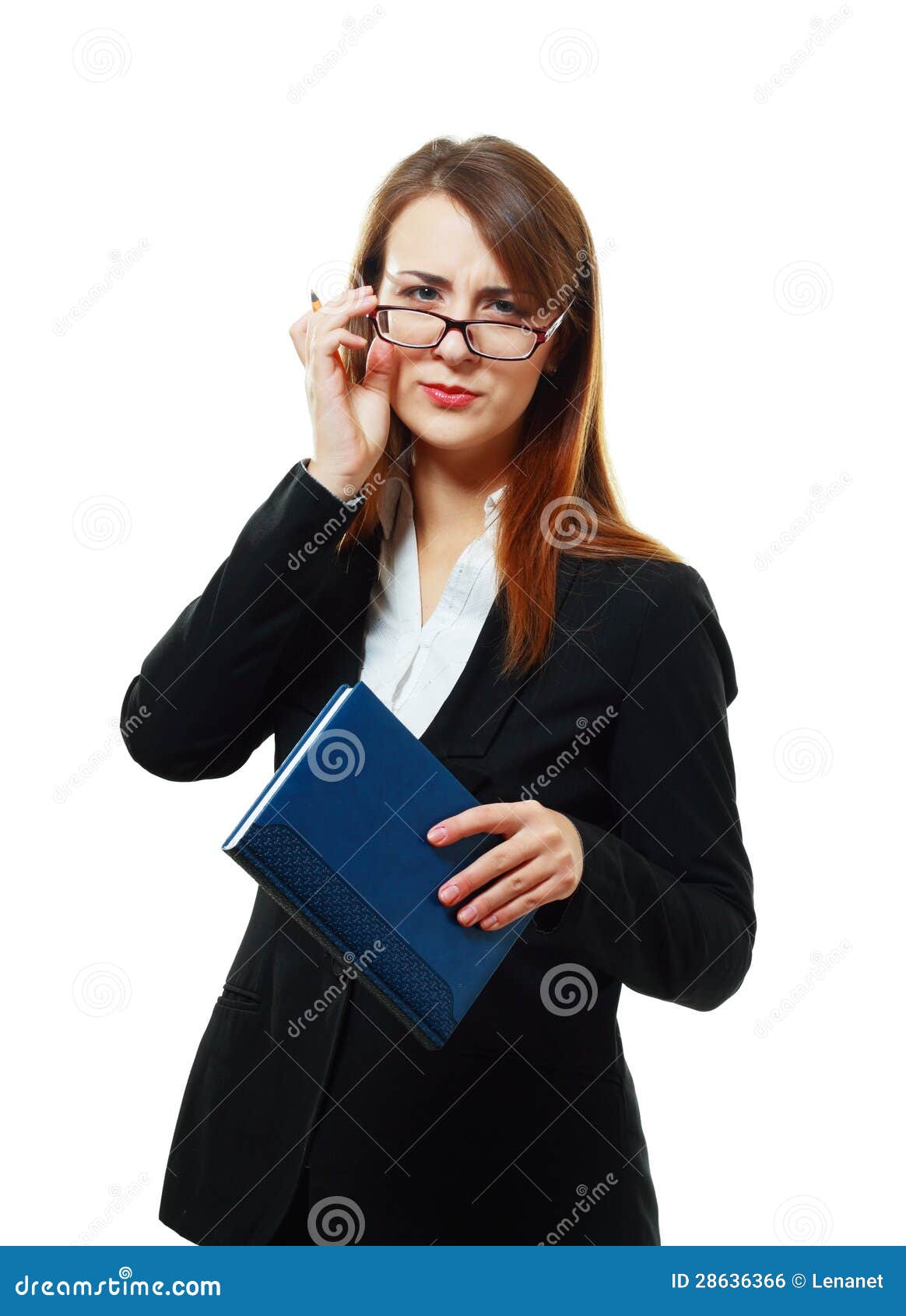 Suspicious business woman stock photo. Image of question - 28636366