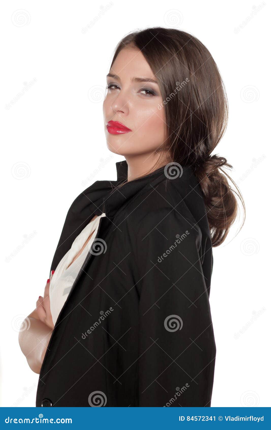 Suspicious business woman stock image. Image of modern - 84572341