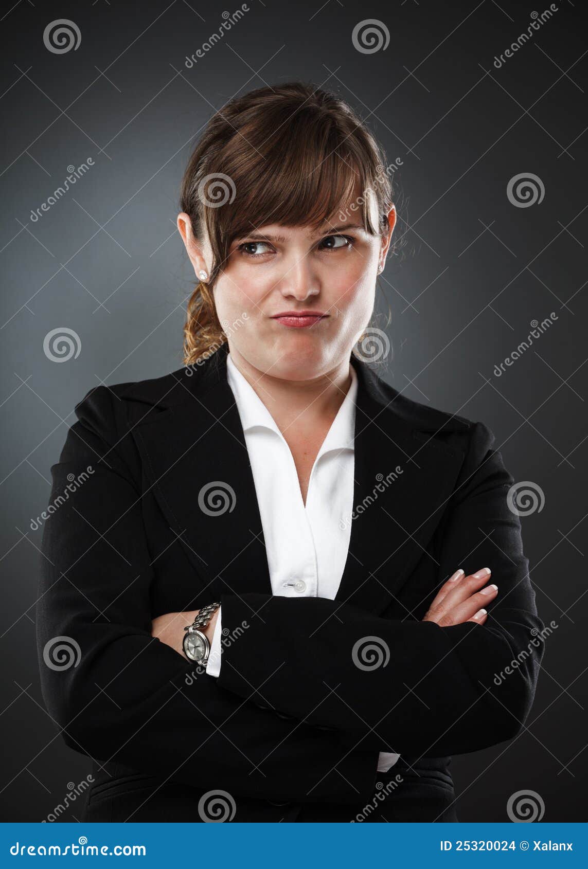 Suspicious businesswoman stock photo. Image of circumspect - 25320024