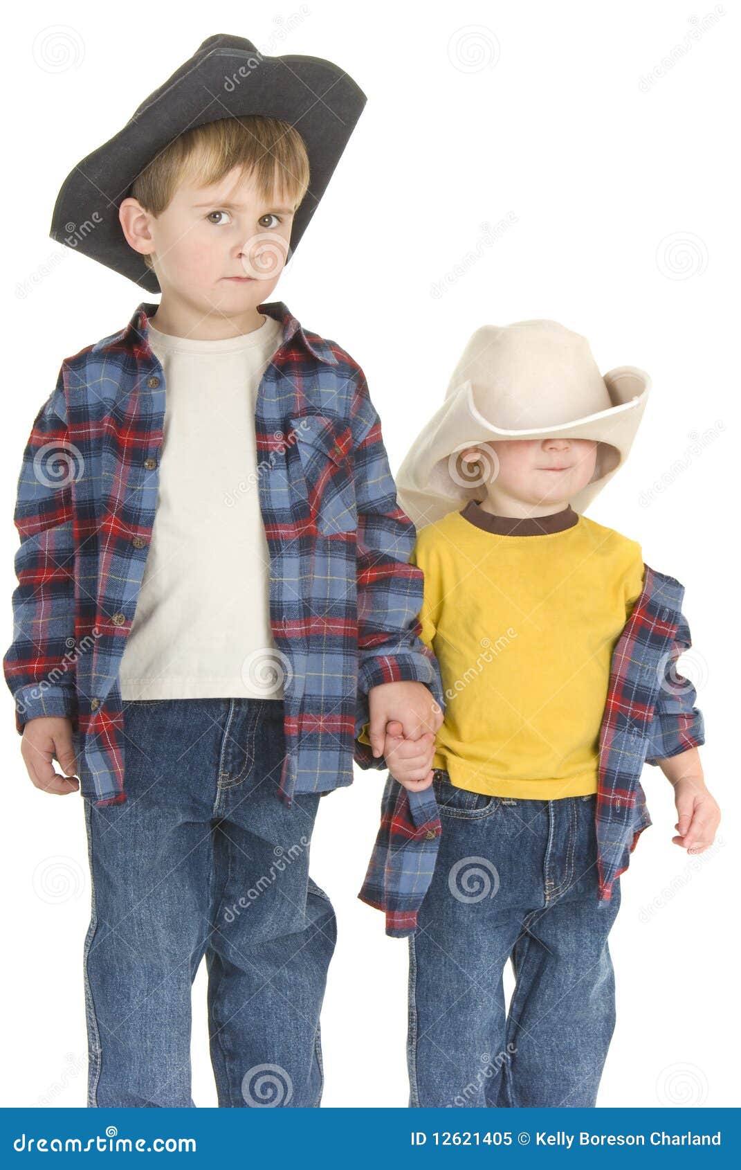 Suspicious Cowboy Brothers stock image. Image of happy - 12621405