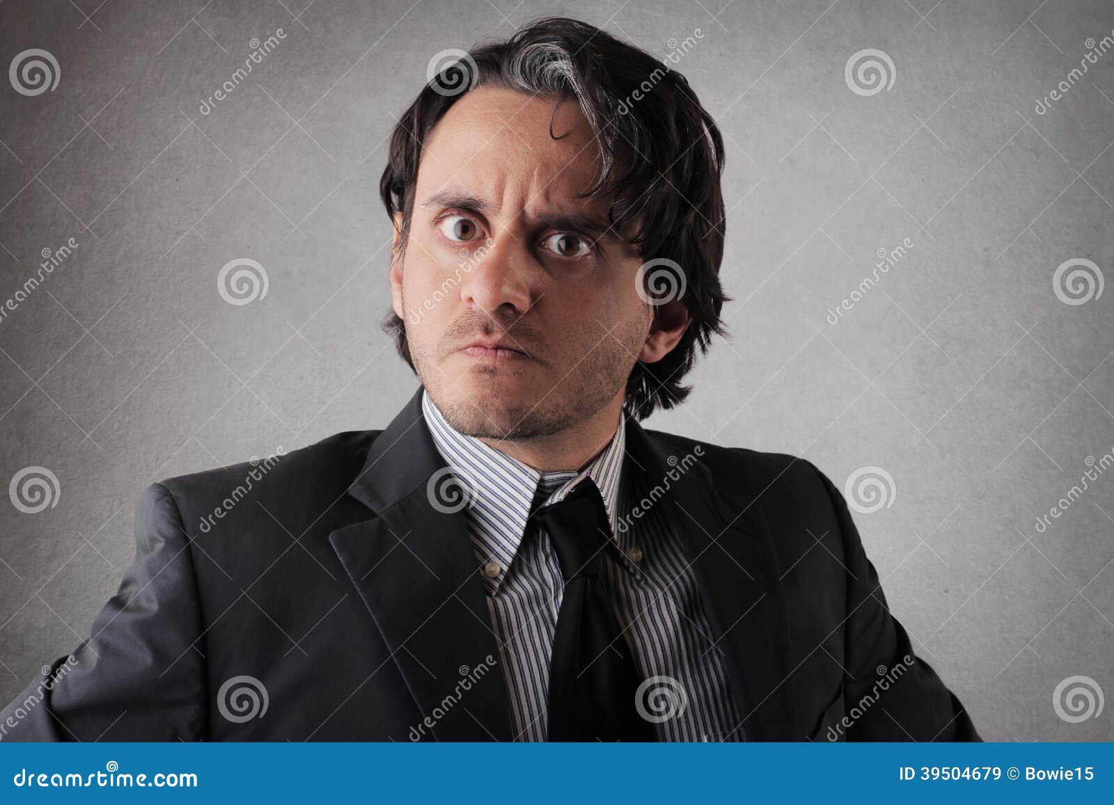 Suspicious Doubtful Businessman Stock Image - Image of elegance ...