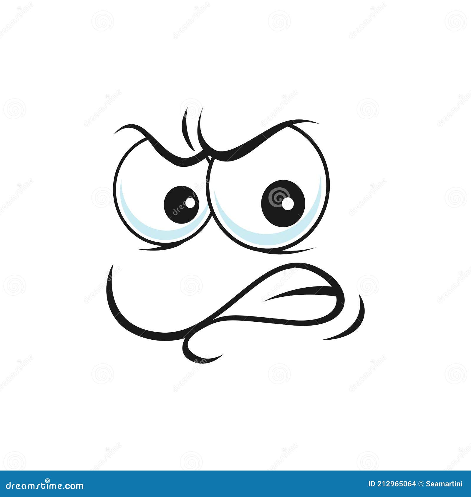 Suspicious Emoticon with Angry Face Isolated Icon Stock Vector ...