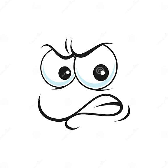 Suspicious Emoticon with Angry Face Isolated Icon Stock Vector ...