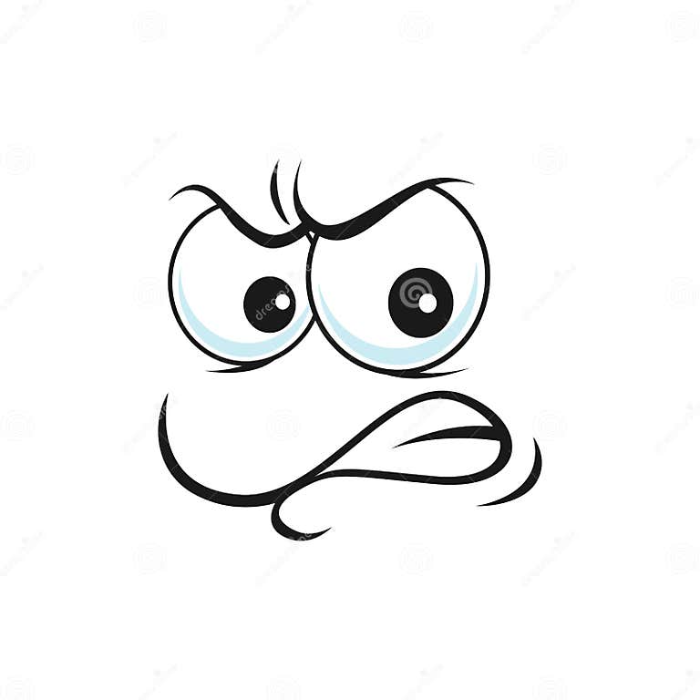 Suspicious Emoticon with Angry Face Isolated Icon Stock Vector ...