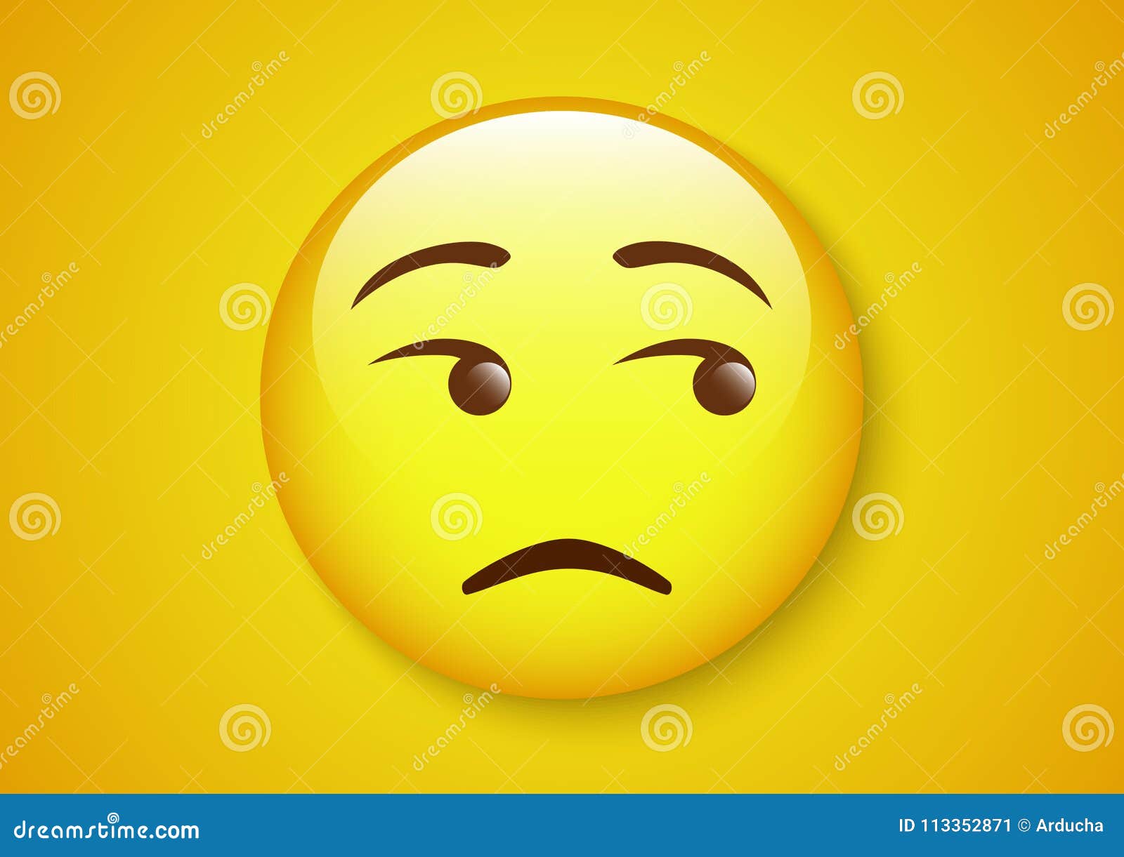 Suspicious icon face stock vector. Illustration of feel - 113352871