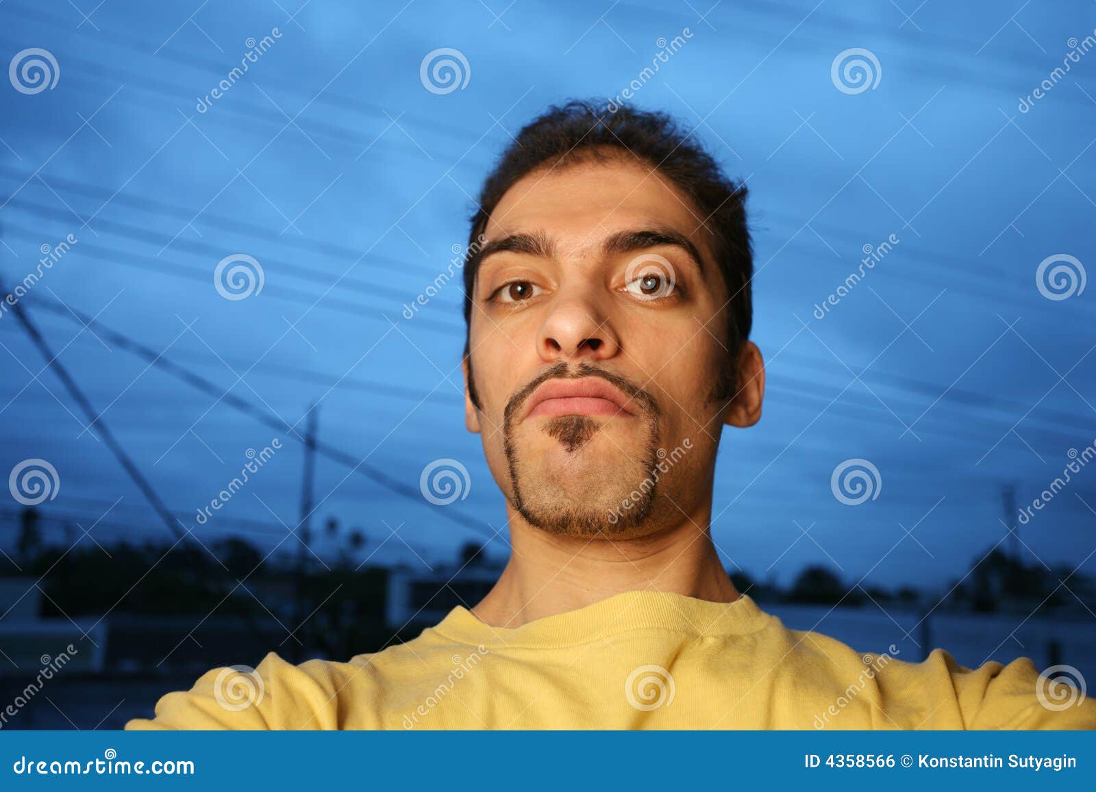 Suspicious man stock photo. Image of character, horizontal - 4358566