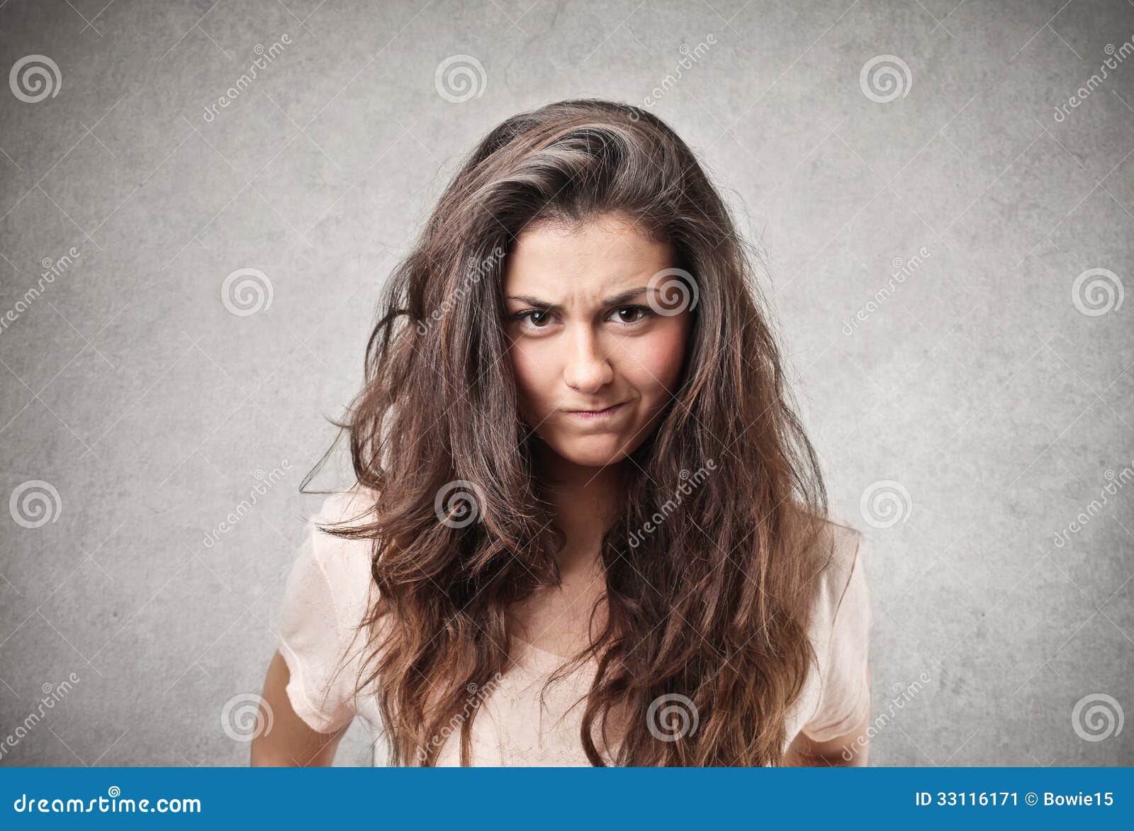 Suspicious woman stock image. Image of young, bore, nuisance - 33116171