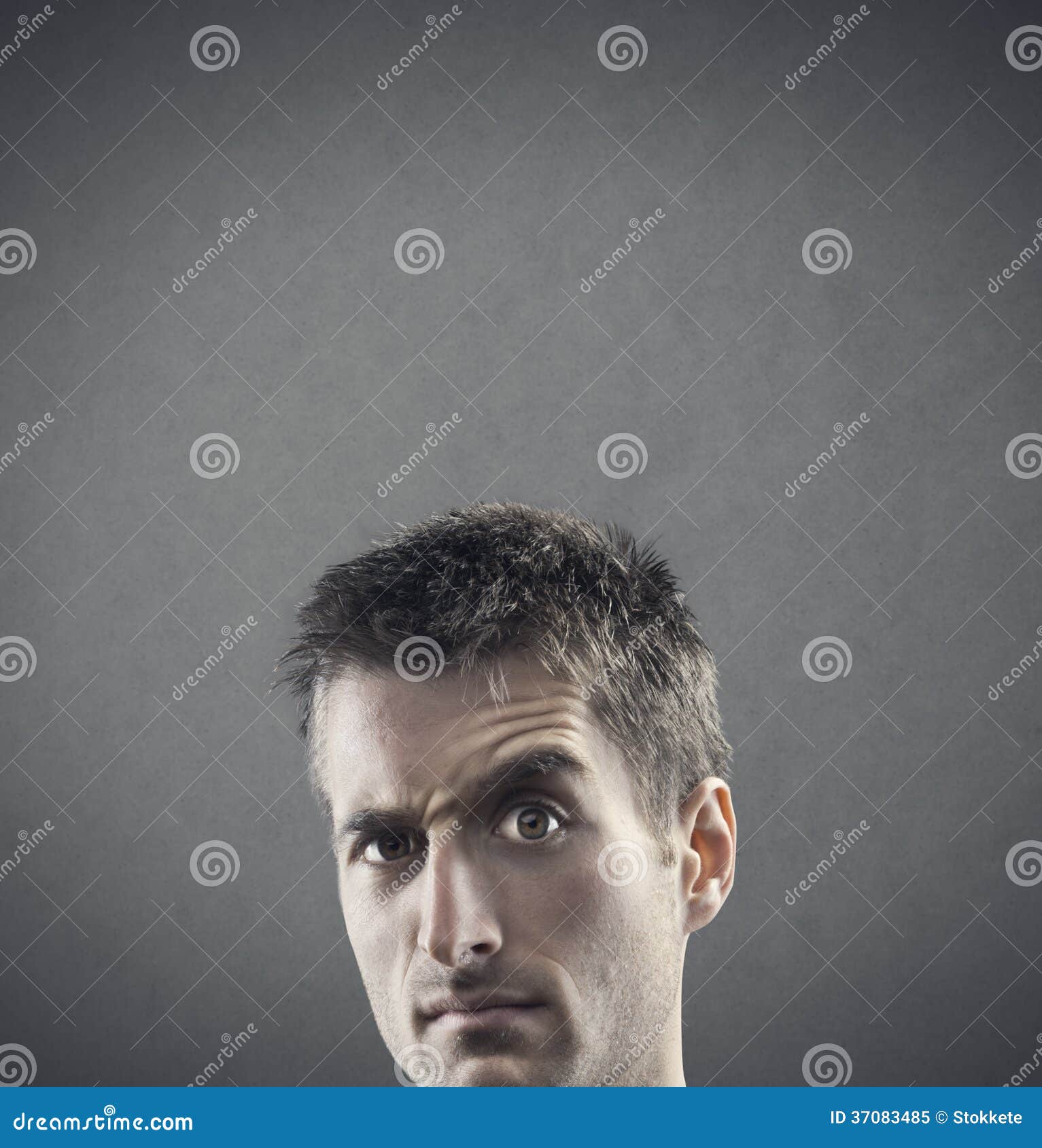 Suspiciousness stock image. Image of portrait, closeup - 37083485
