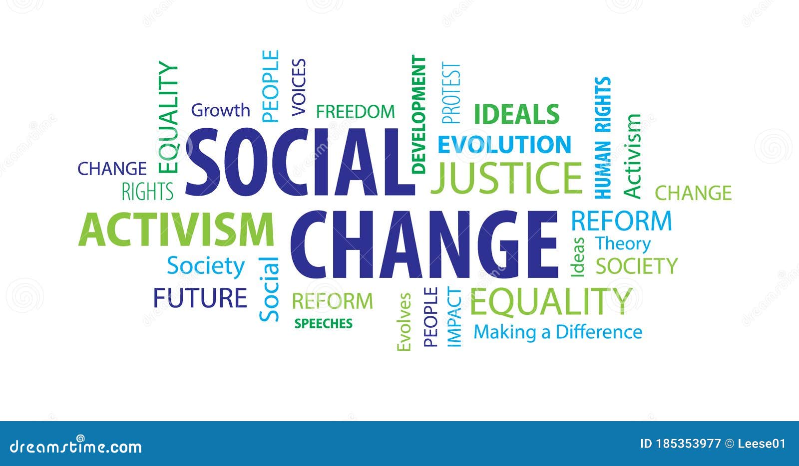 Social Change Word Cloud stock illustration. Illustration of ...