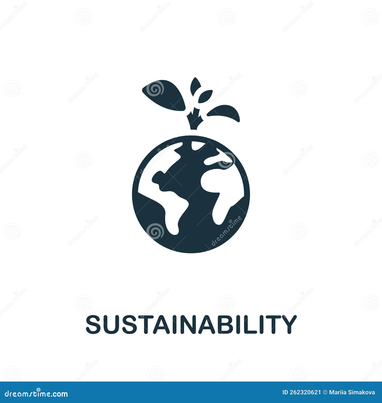 Sustainability Icon. Monochrome Simple Sustainability Icon for ...