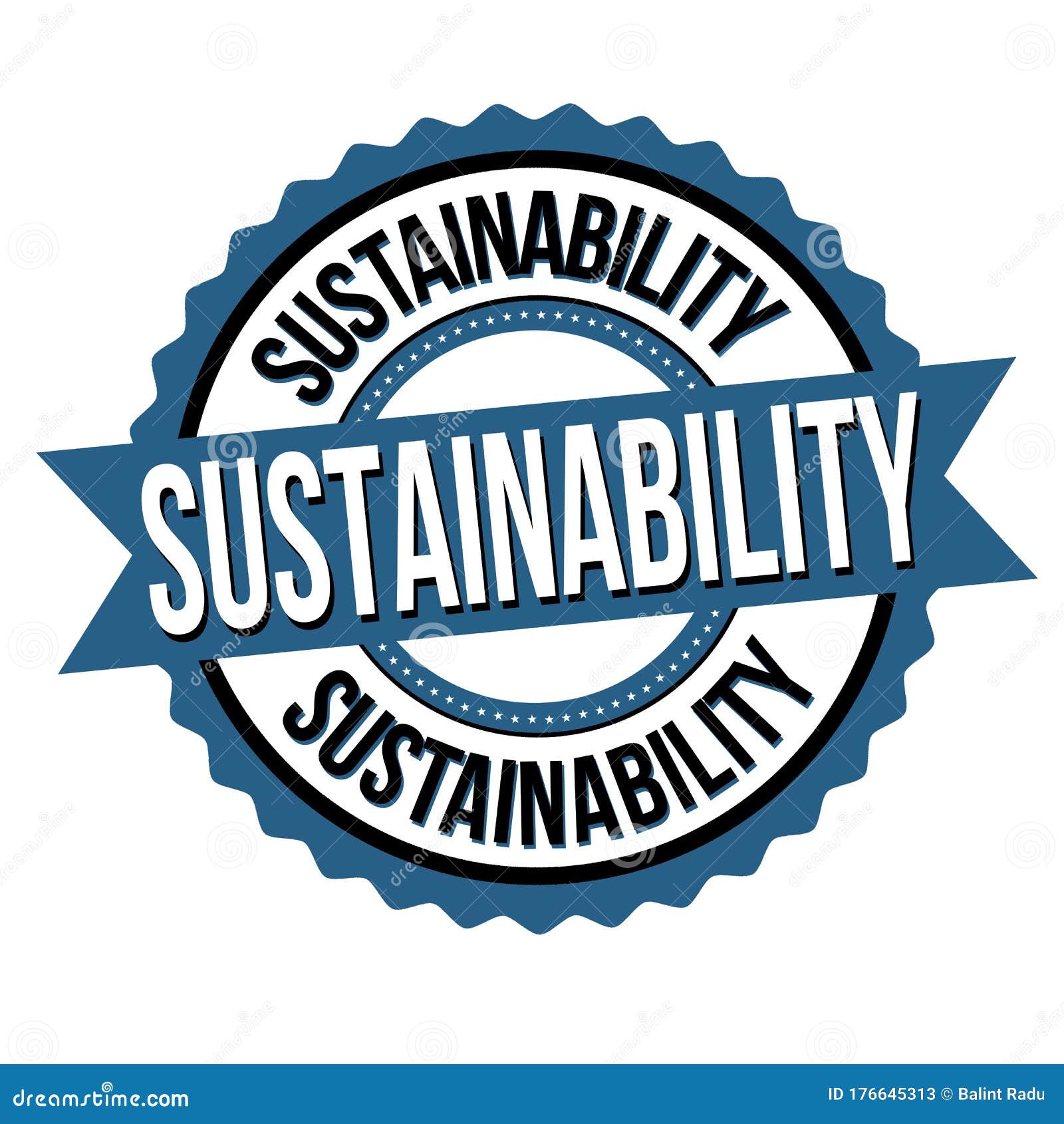 Sustainability Label or Sticker Stock Vector - Illustration of ...
