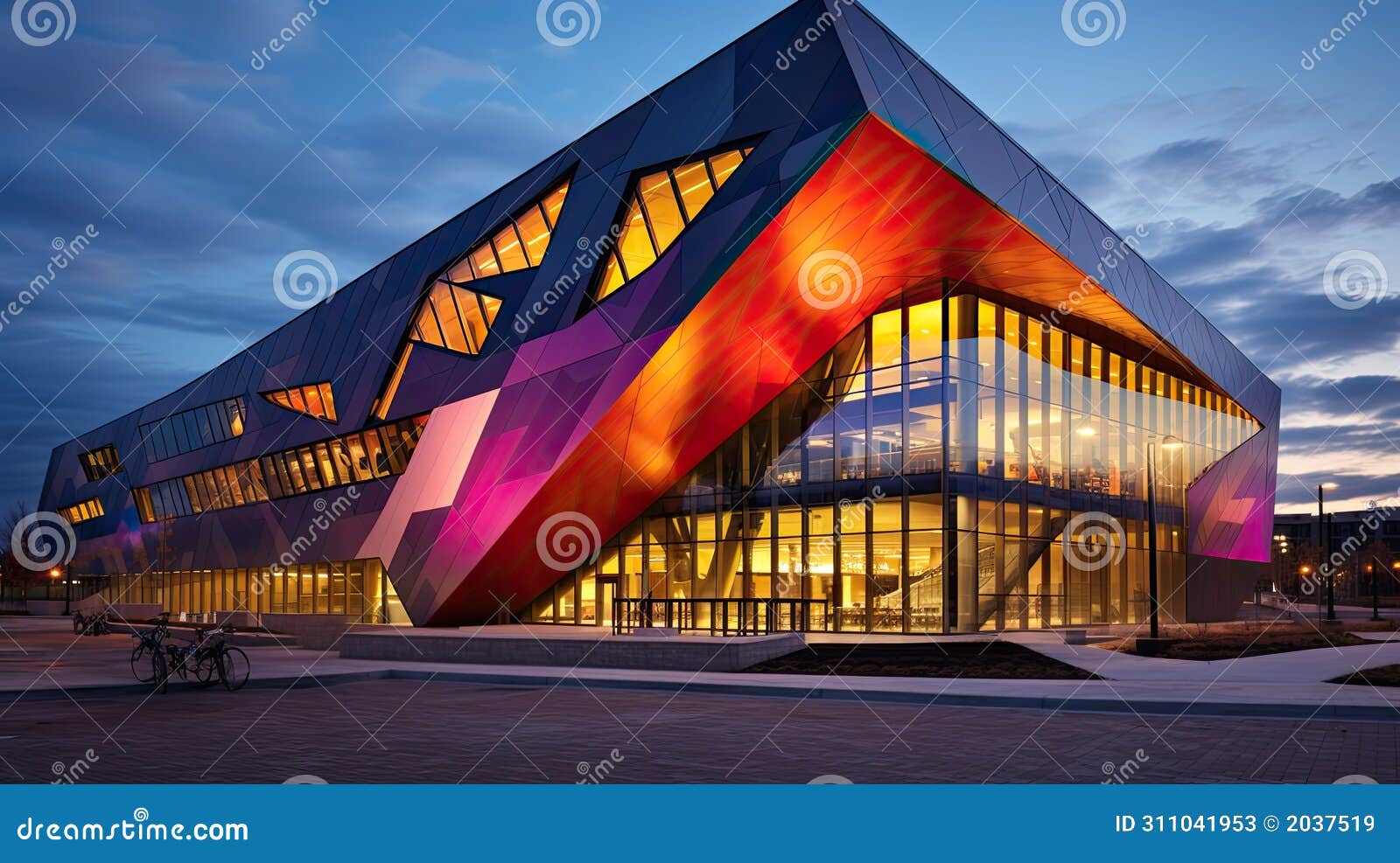 Sustainability Modern Library Building Stock Illustration ...