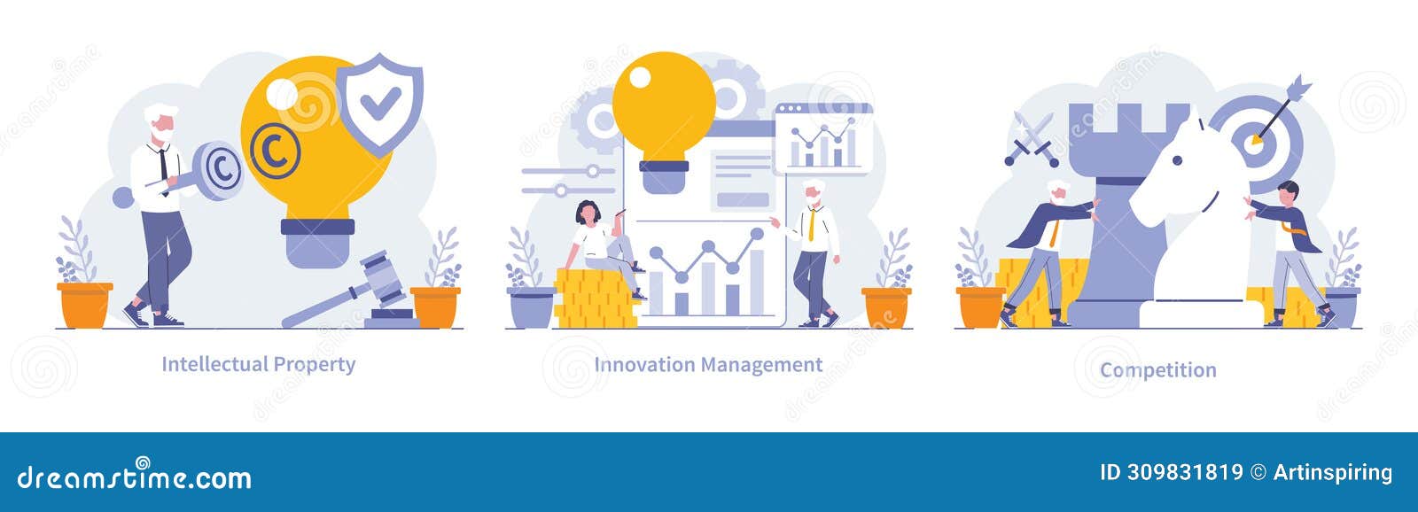 Sustainability And Operational Processes Concept. Flat Vector ...