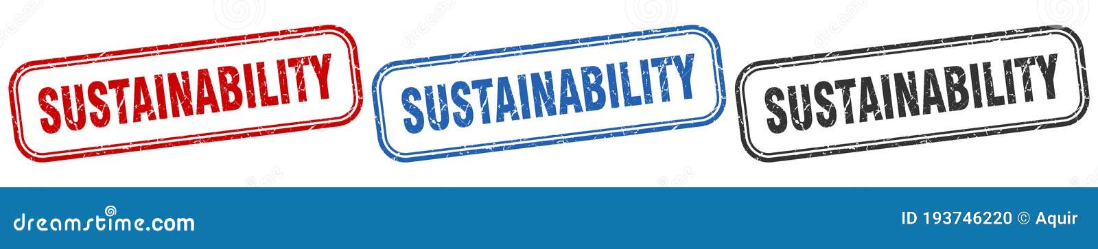 Sustainability Square Isolated Sign Set. Sustainability Stamp Stock ...