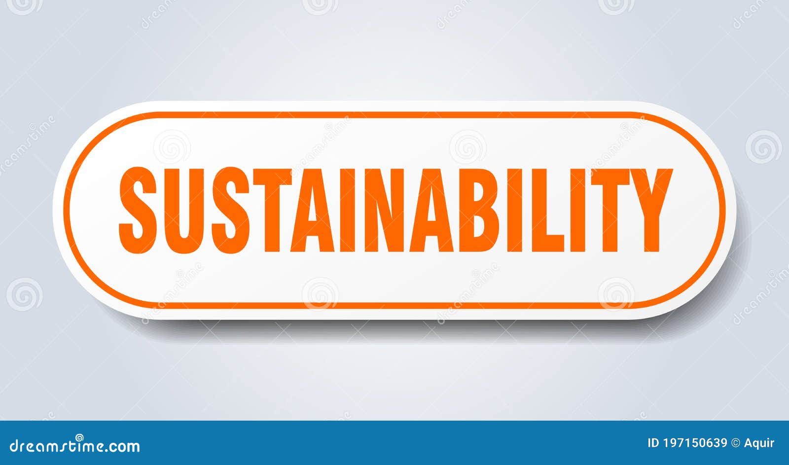 Sustainability sticker. stock vector. Illustration of flat - 197150639