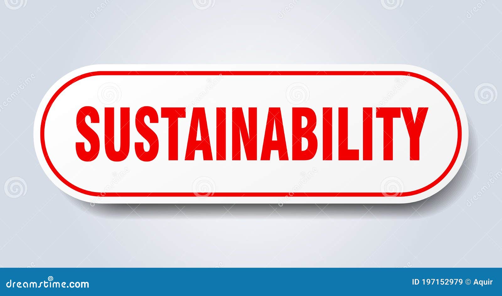 Sustainability sticker. stock vector. Illustration of label - 197152979