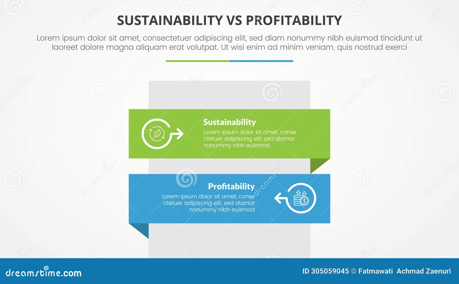 Sustainability Versus Profitability Comparison Opposite Infographic ...
