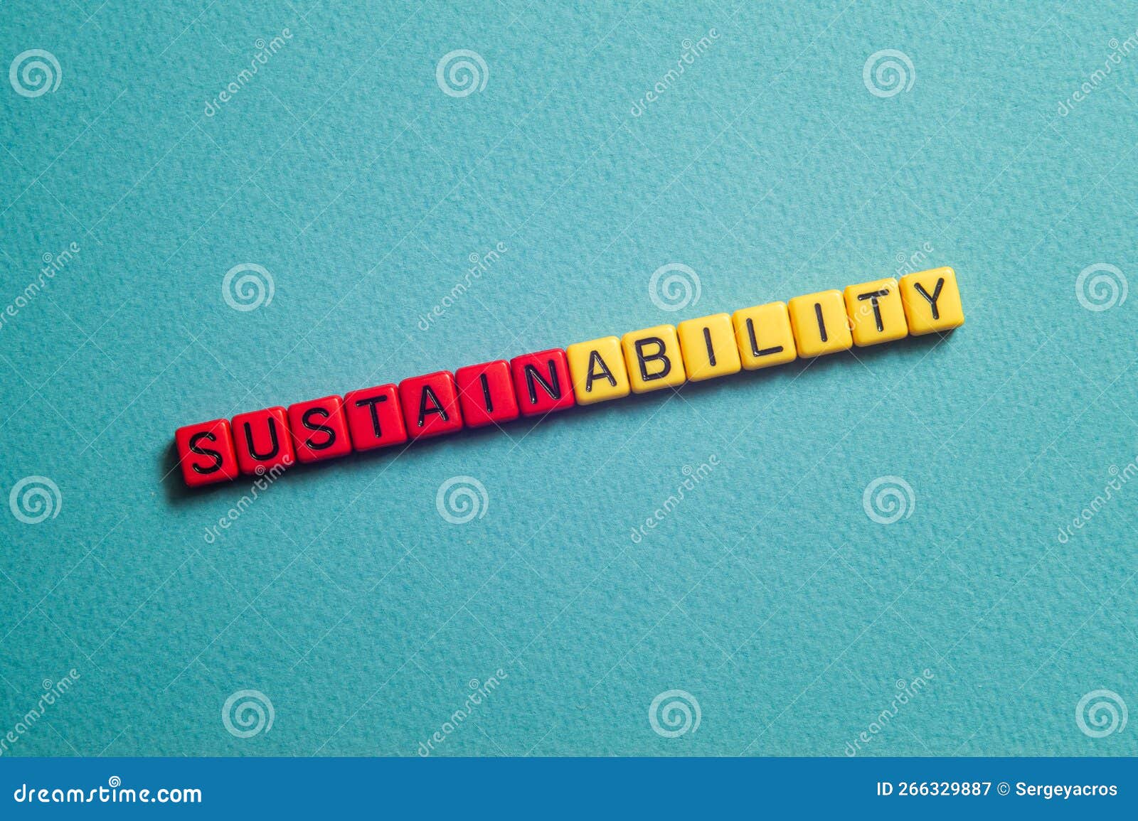 Sustainability - Word Concept on Cubes, Text Stock Image - Image of ...