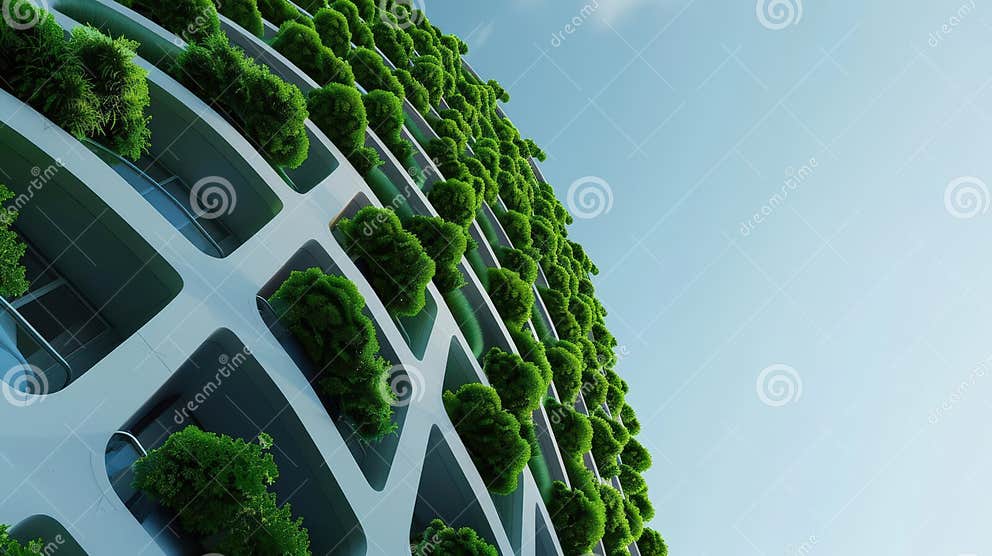 Sustainable Architecture Carbonnegative Building Stock Illustration ...