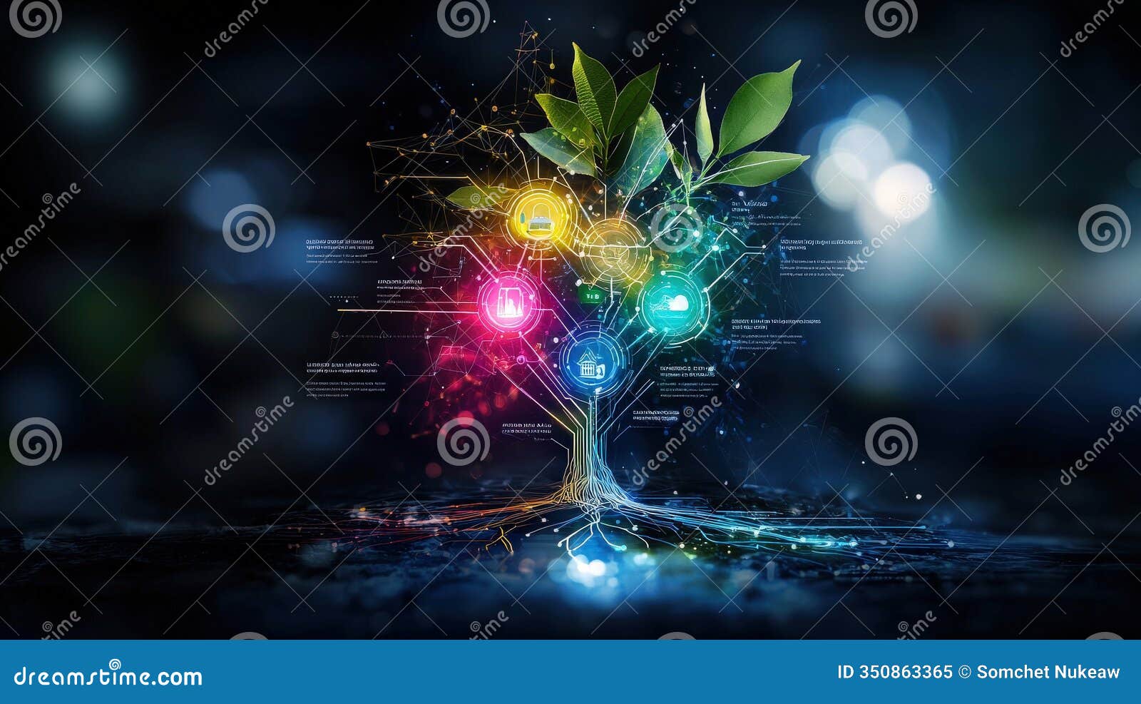 Sustainable Business Infographic Digital Environment Visual Data ...