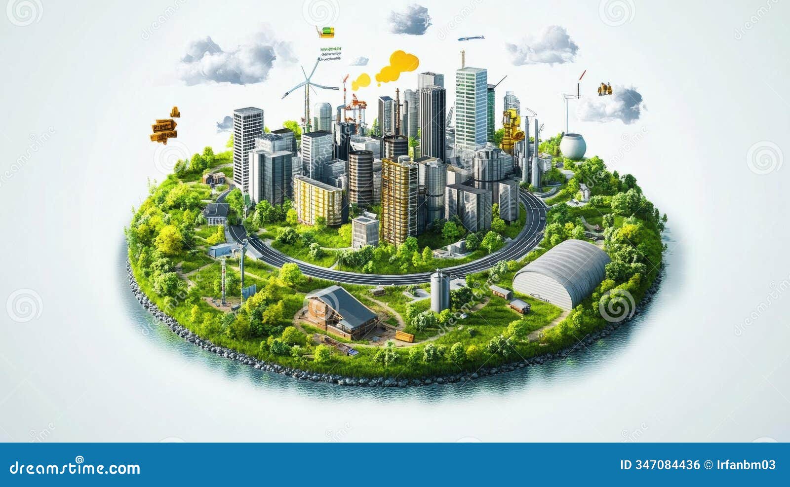 Sustainable City, a Vision of Urban Harmony with Nature Stock ...