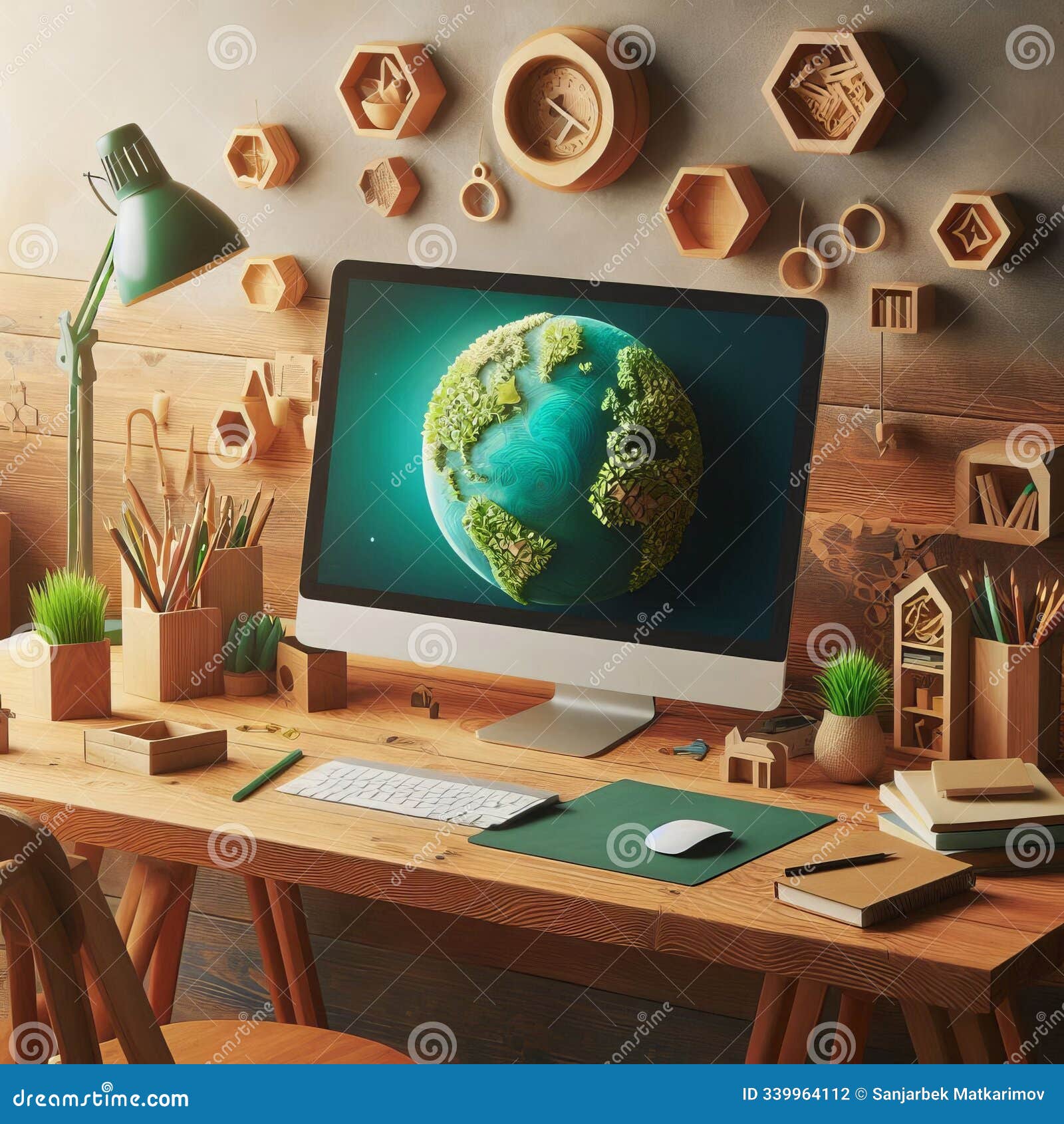 Sustainable Desk a Desk Made from Eco Friendly Materials Stock ...