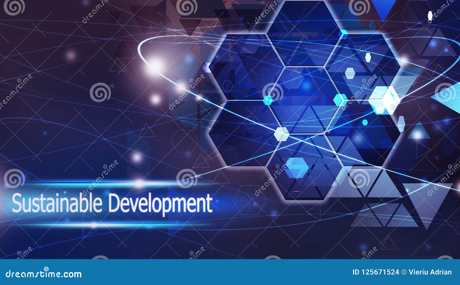 Sustainable Development Background Abstract Blue Concept Solution Stock ...