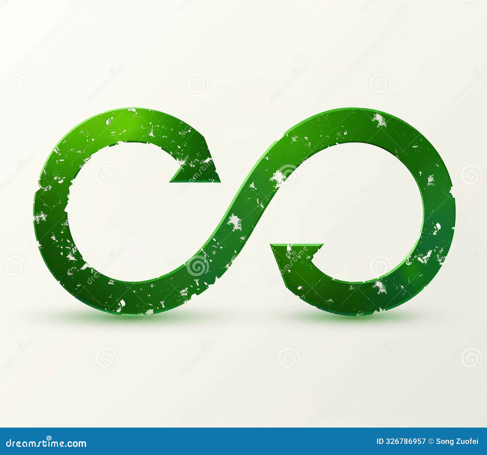 Sustainable Development Concept with Green Circular Infinity Symbol for ...